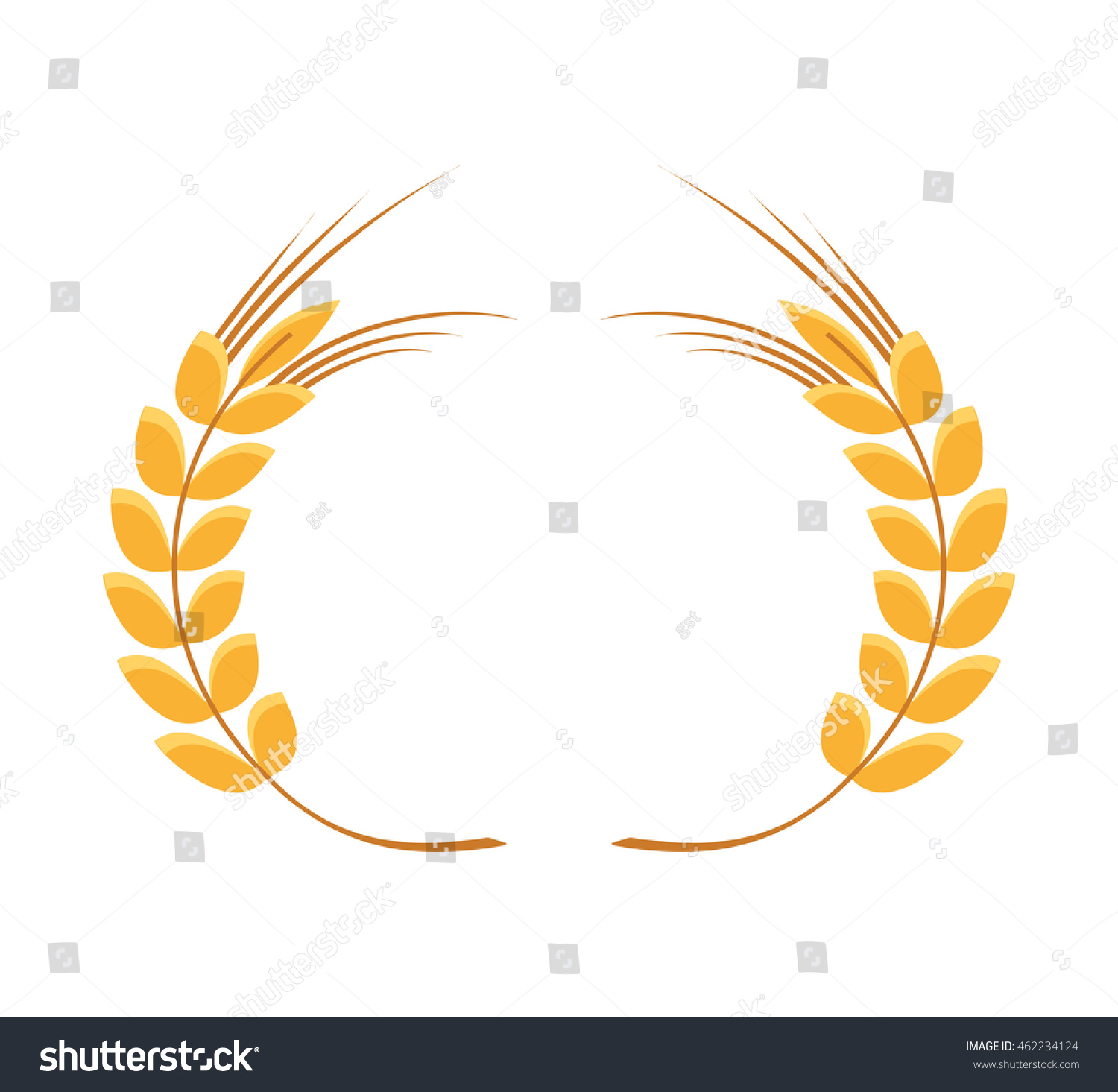 Spike Leaf Frame Icon Vector Isolated Stock Vector (Royalty Free) 462234124
