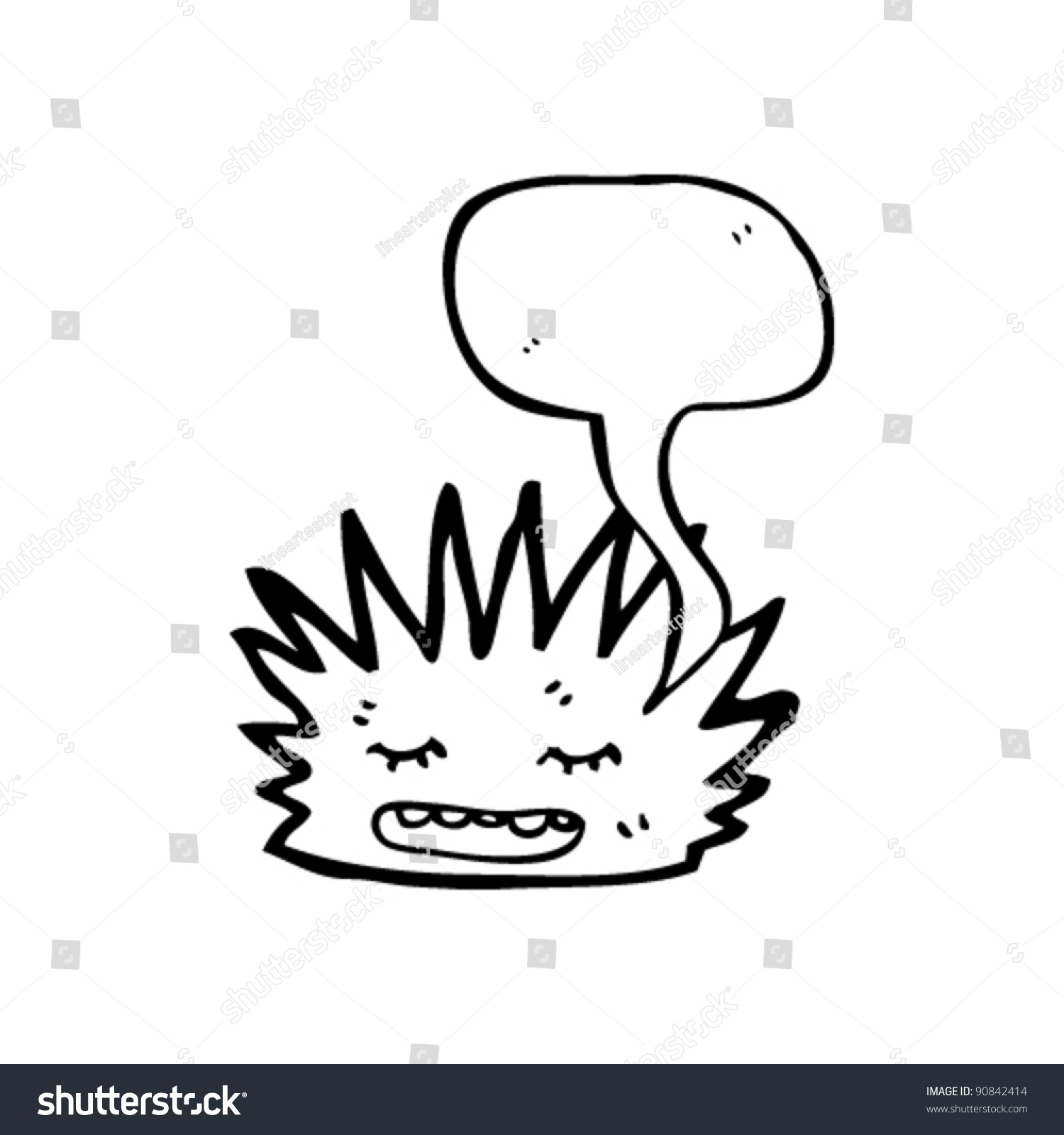 Spiky Sea Creature Cartoon Stock Vector (Royalty Free) 90842414 ...