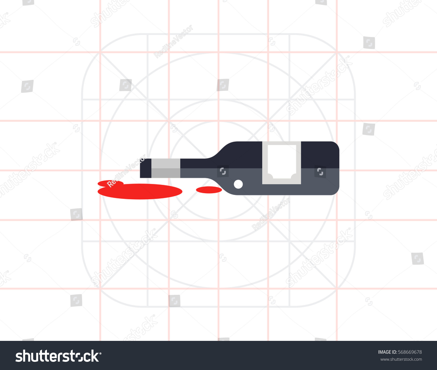 Spill Red Wine Icon Stock Vector (Royalty Free) 568669678