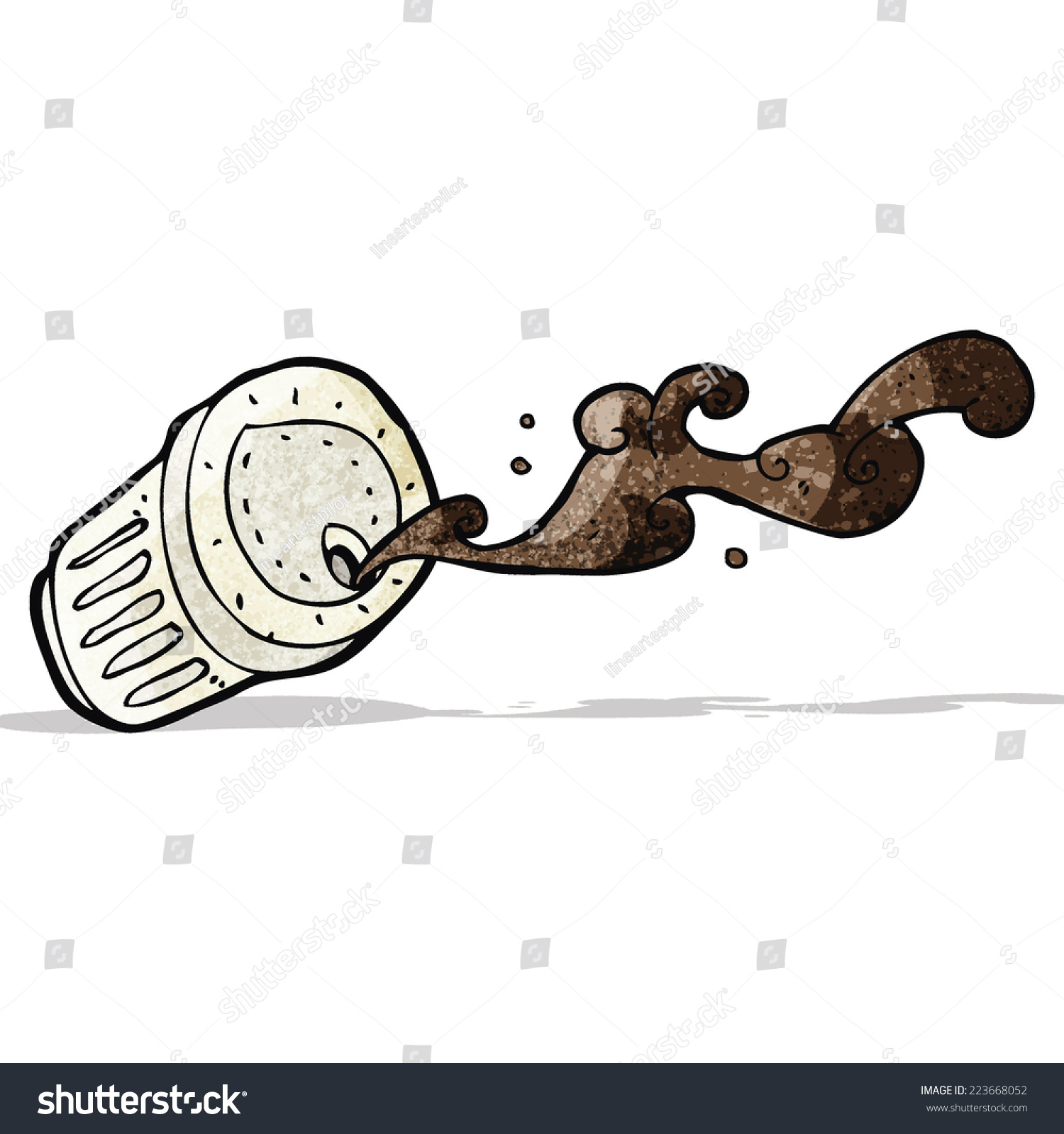 Spilled Coffee Cartoon Stock Vector (Royalty Free) 223668052
