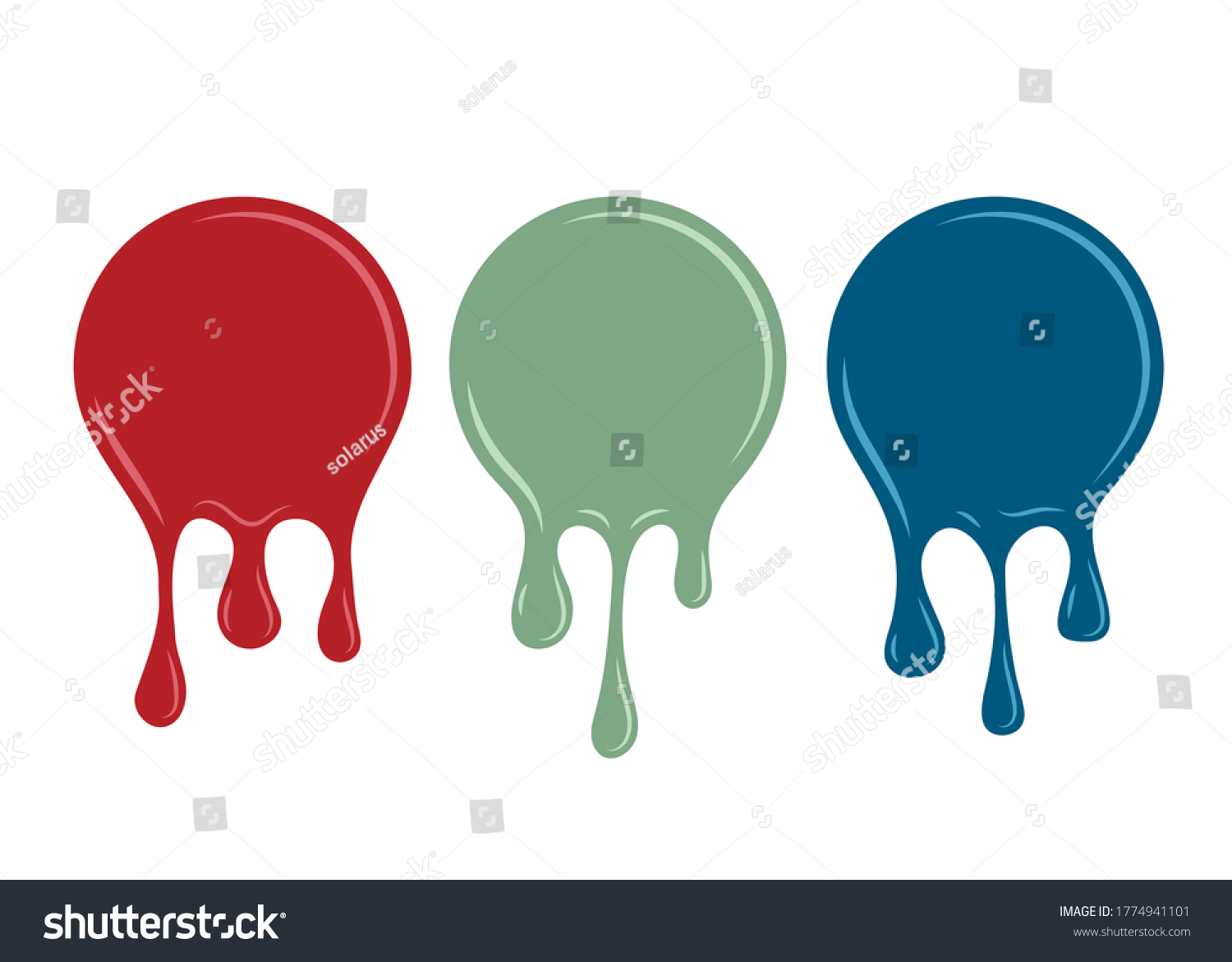 Spilled Paint Design Element Vector Illustration Stock Vector (Royalty ...