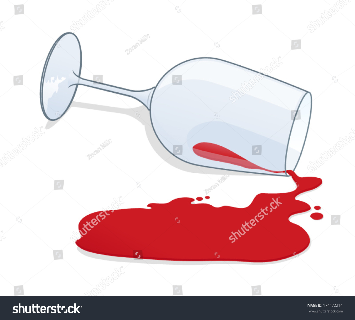 Spilled Red Wine Stock Vector (Royalty Free) 174472214