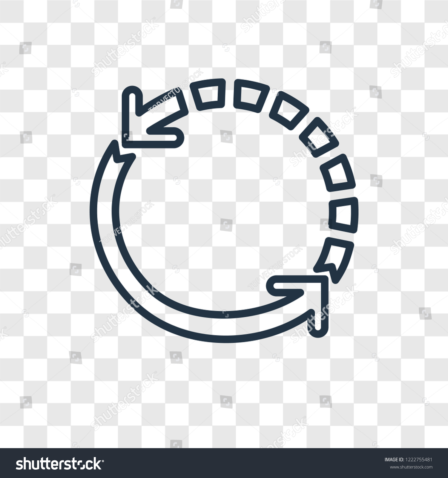 Spin Concept Vector Linear Icon Isolated Stock Vector (Royalty Free ...