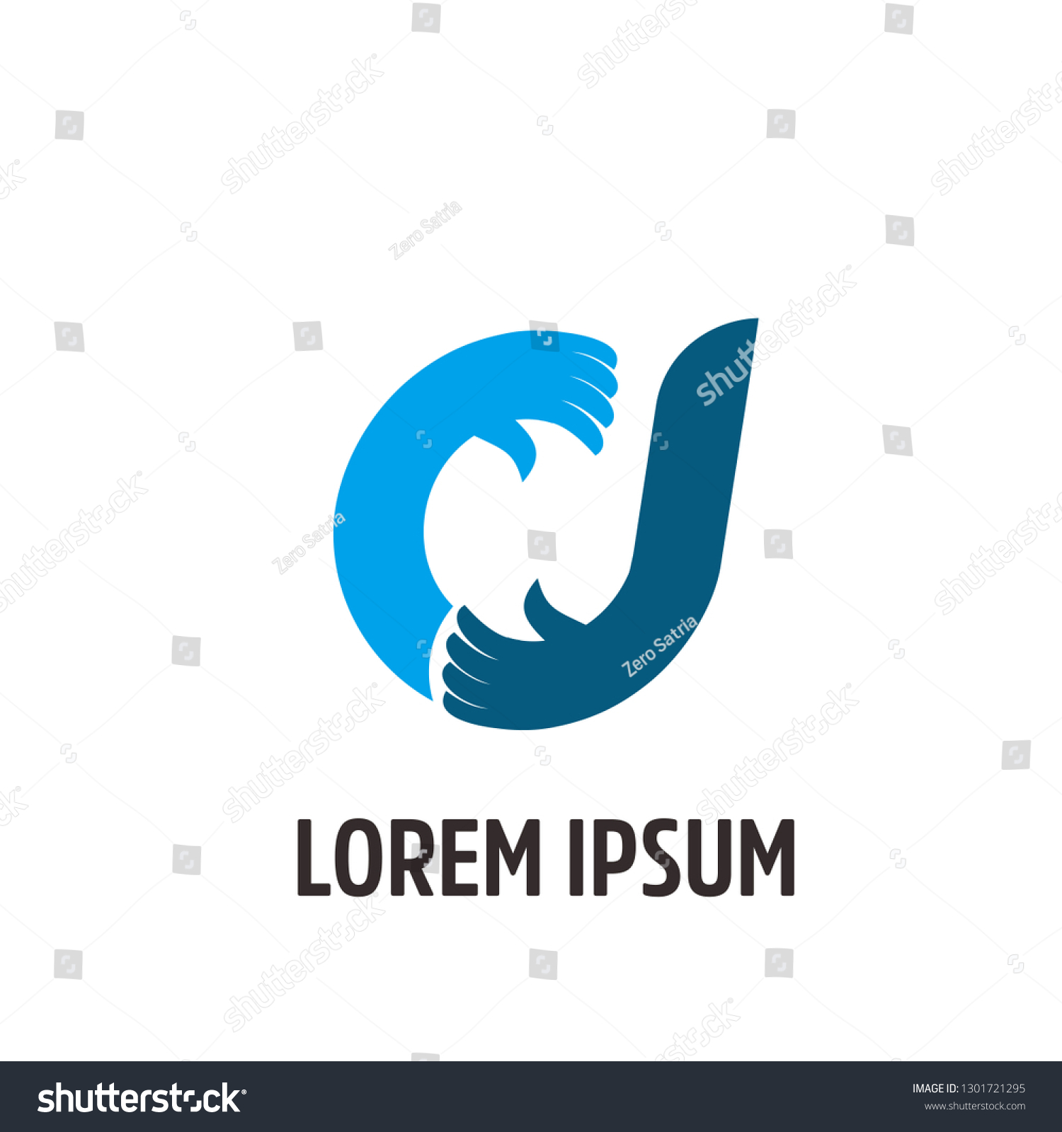 Spin Hand Logo Concept Stock Vector (Royalty Free) 1301721295 ...