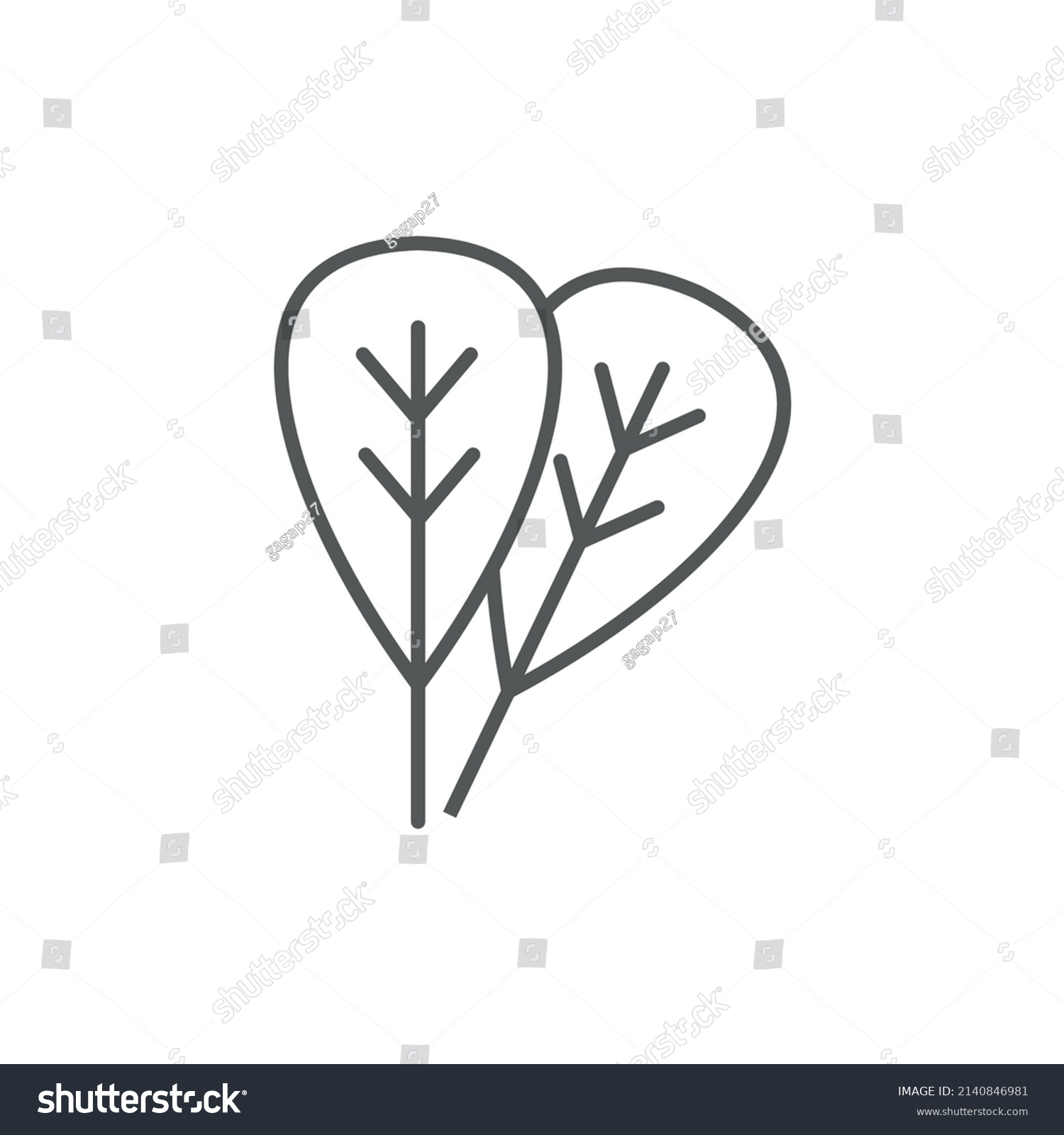 Spinach Icons Symbol Vector Elements Infographic Stock Vector (Royalty ...