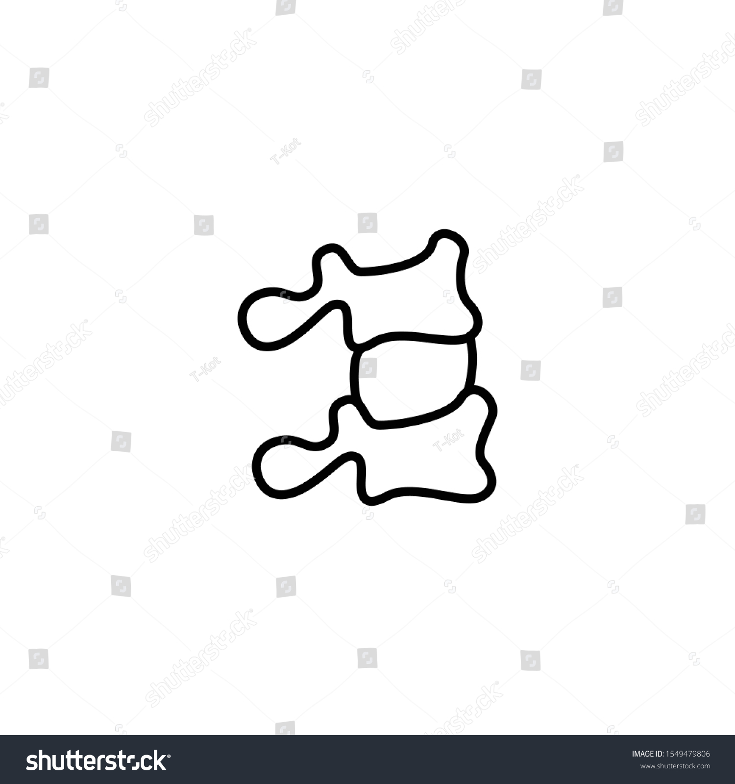 Spine Bone Icon Vector Illustration Stock Vector (Royalty Free ...