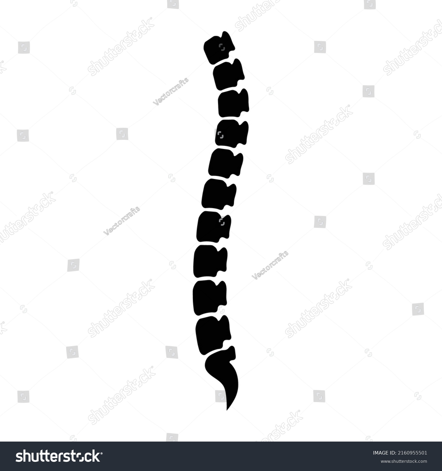 Spine Icon Design Template Vector Illustration Stock Vector (Royalty ...