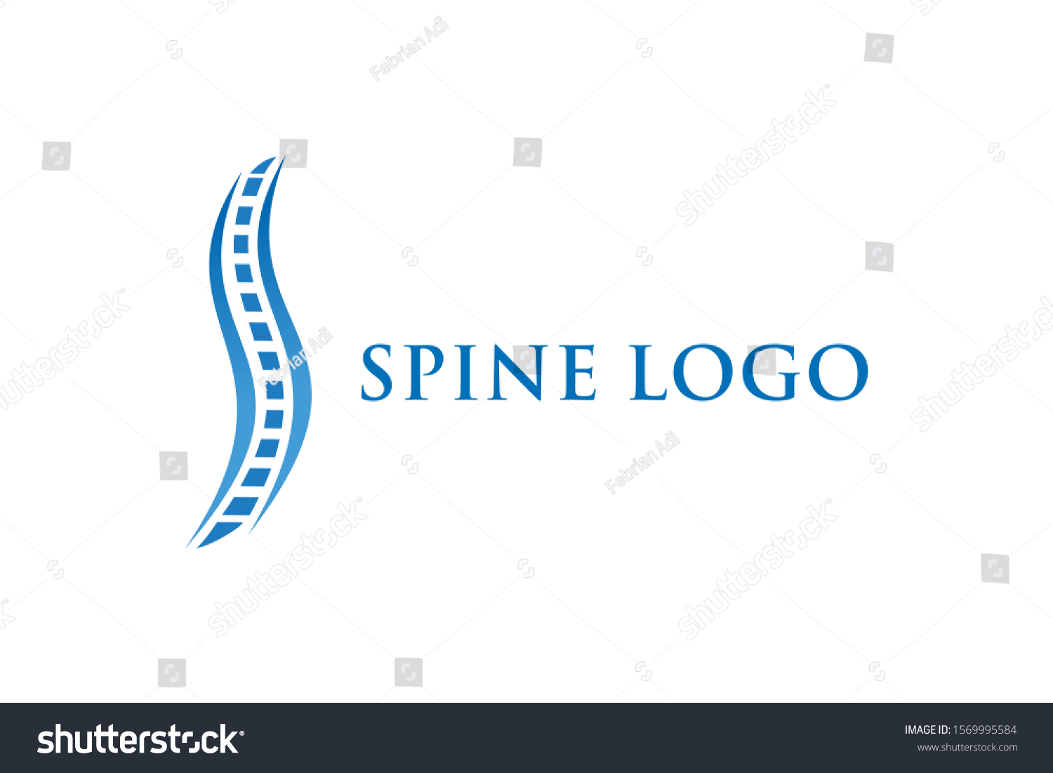 Spine Logo Template Vector Isolated Stock Vector (Royalty Free) 1569995584
