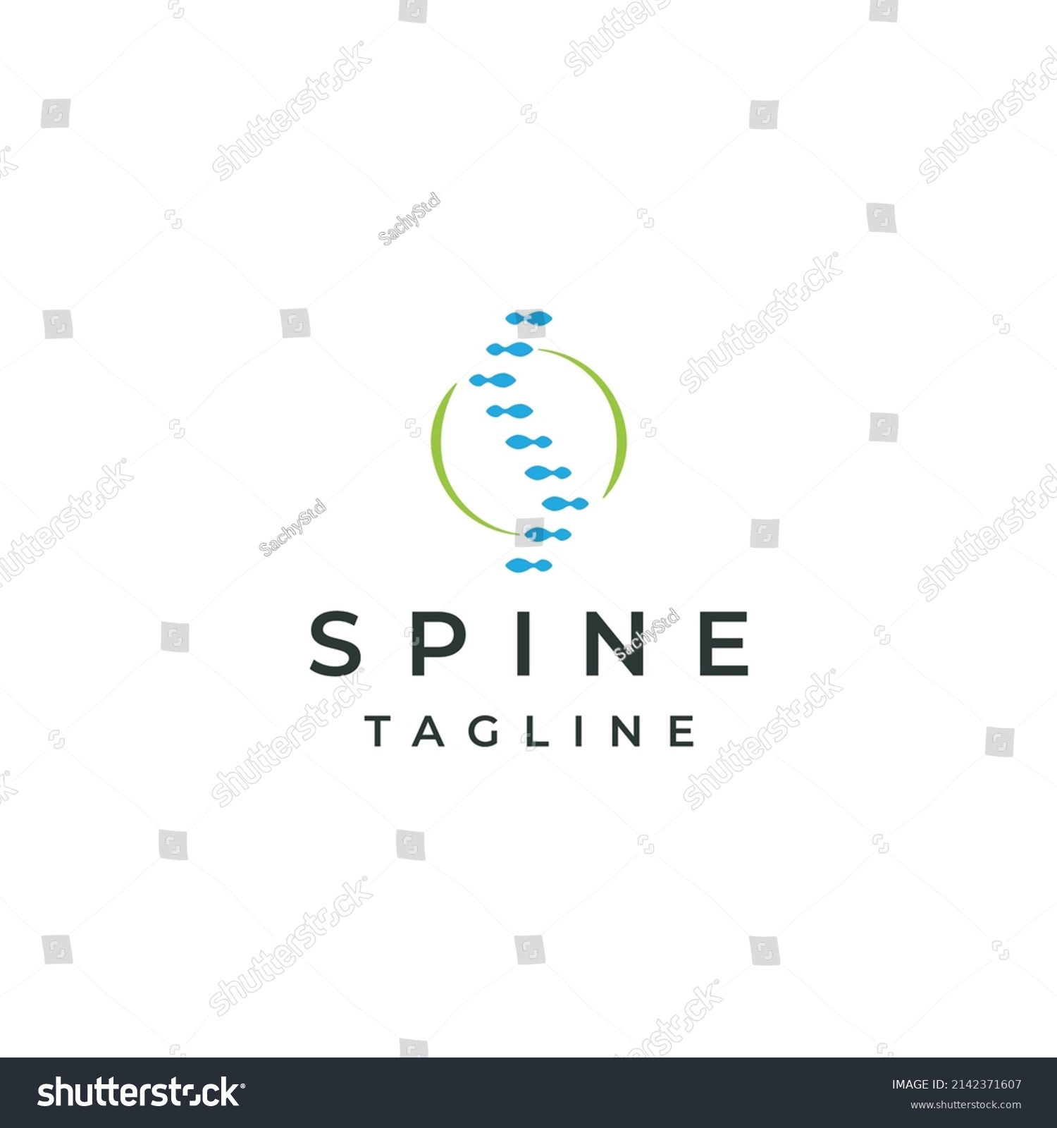 Spine Human Backbone Logo Icon Design Stock Vector (Royalty Free ...