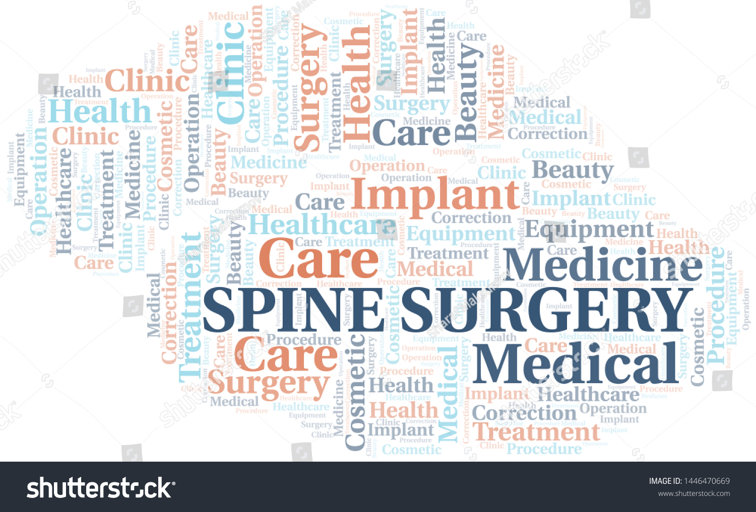 Spine Surgery Word Cloud Vector Made Stock Vector (Royalty Free ...
