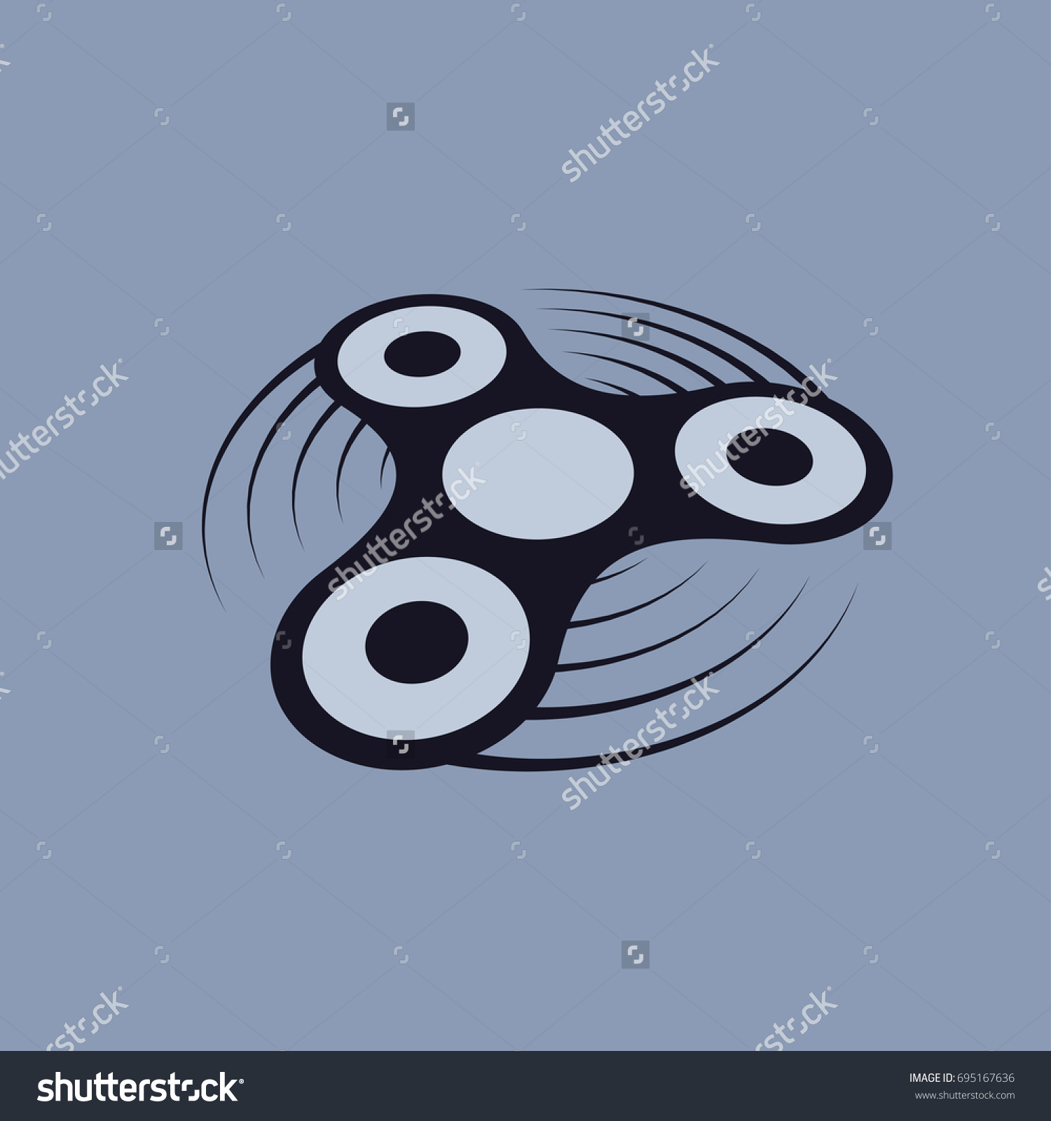 Spinner Logo Vector Illustration Stock Vector (Royalty Free) 695167636