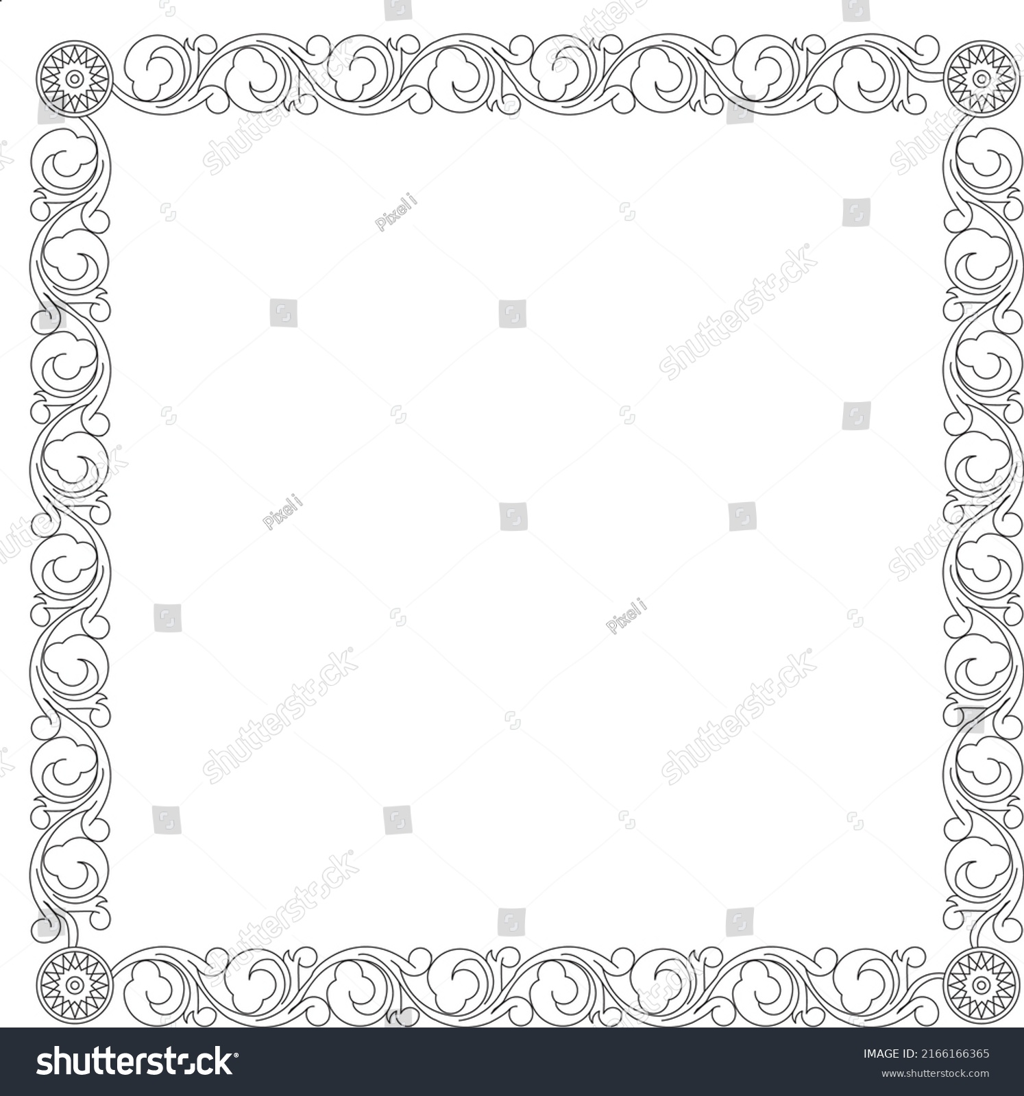 Spiral Border Your Artwork Frames Stock Vector (Royalty Free ...
