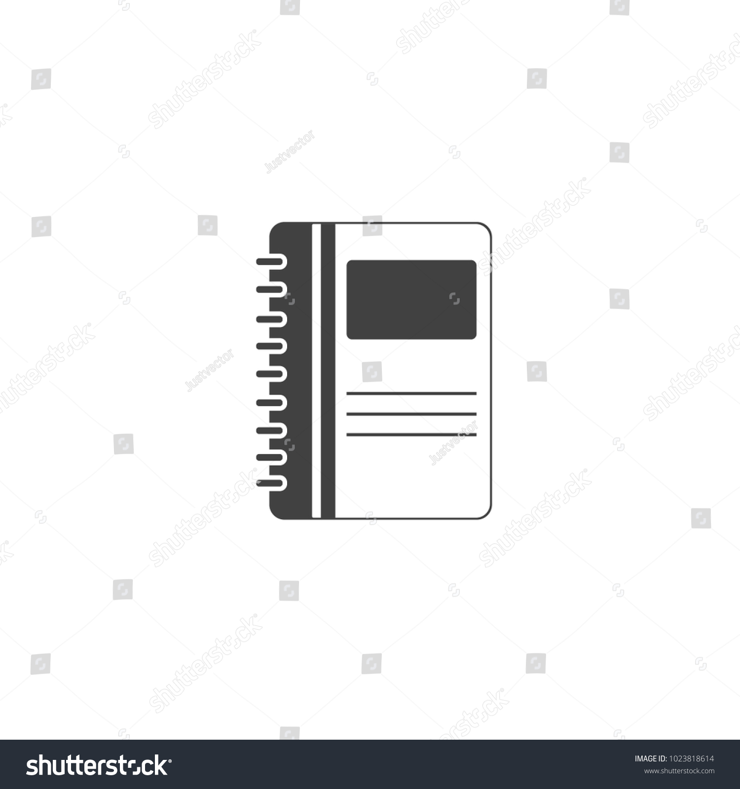 Spiral Notebook Icon Symbol Vector Stock Vector (Royalty Free) 1023818614