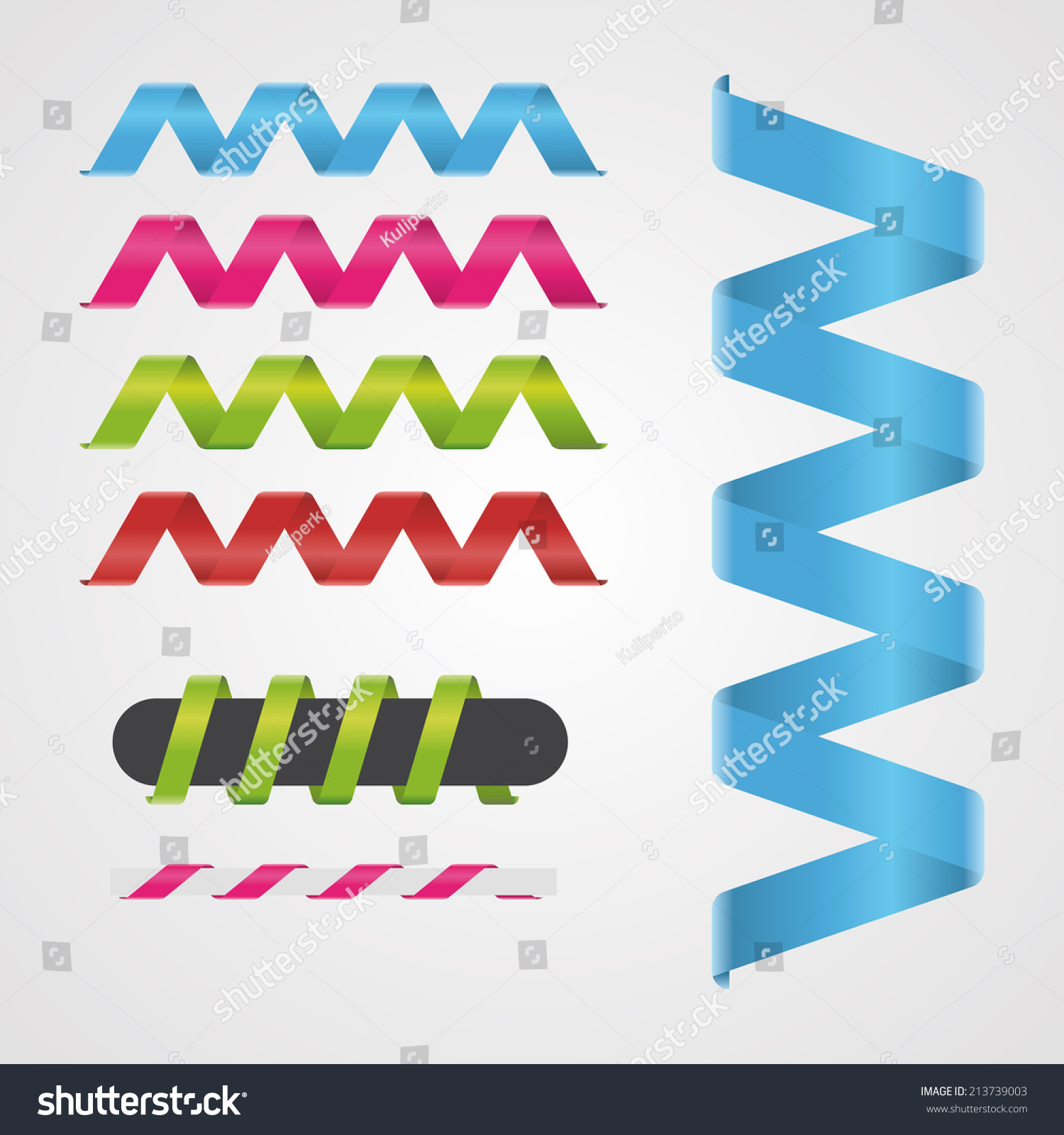 Spiral Ribbon Vector Illustration Stock Vector (Royalty Free) 213739003