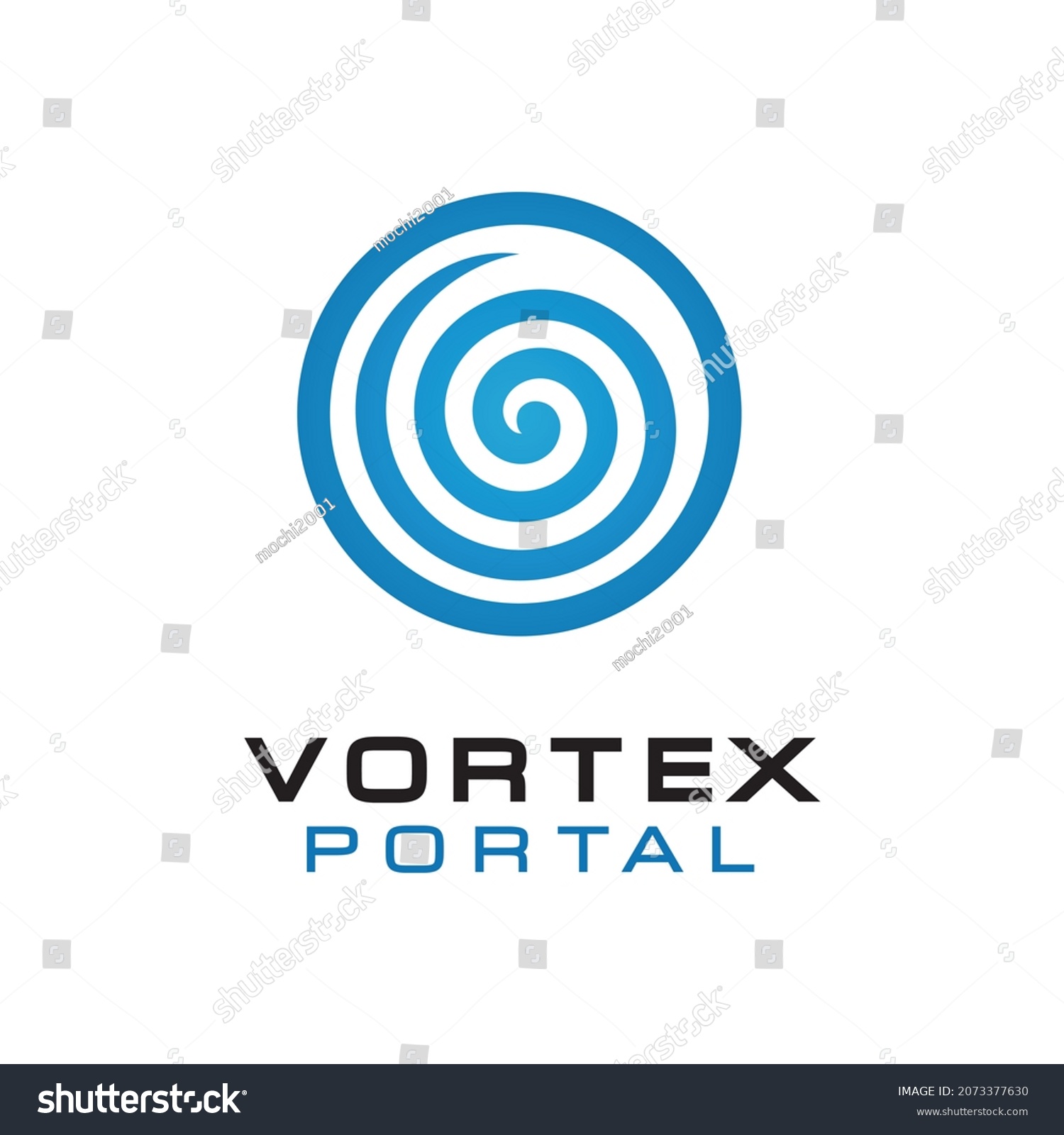 Spiral Vortex Circle Logo Design Vector Stock Vector (Royalty Free ...