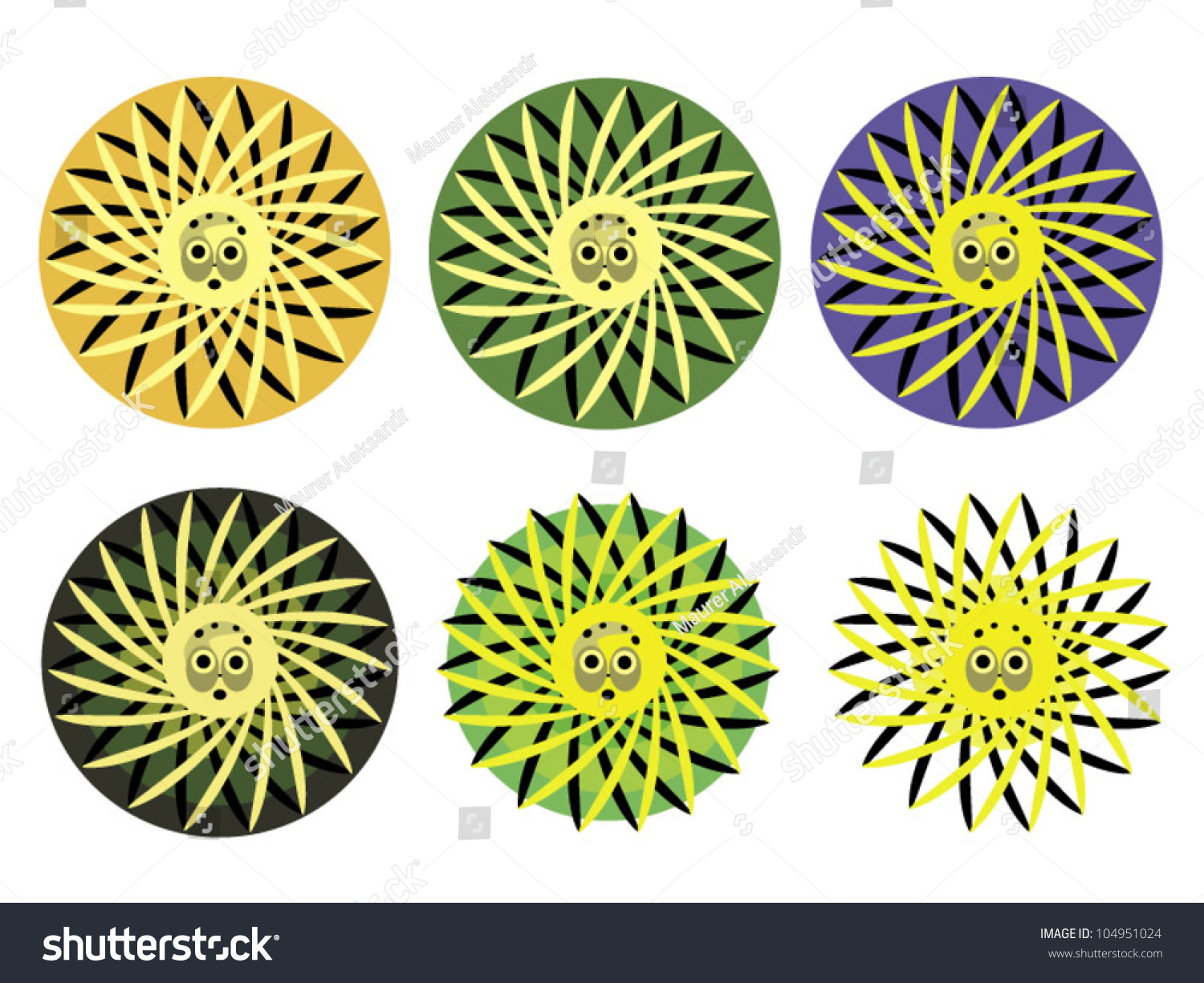 Spiritual Vector Faces Stock Vector (Royalty Free) 104951024 | Shutterstock
