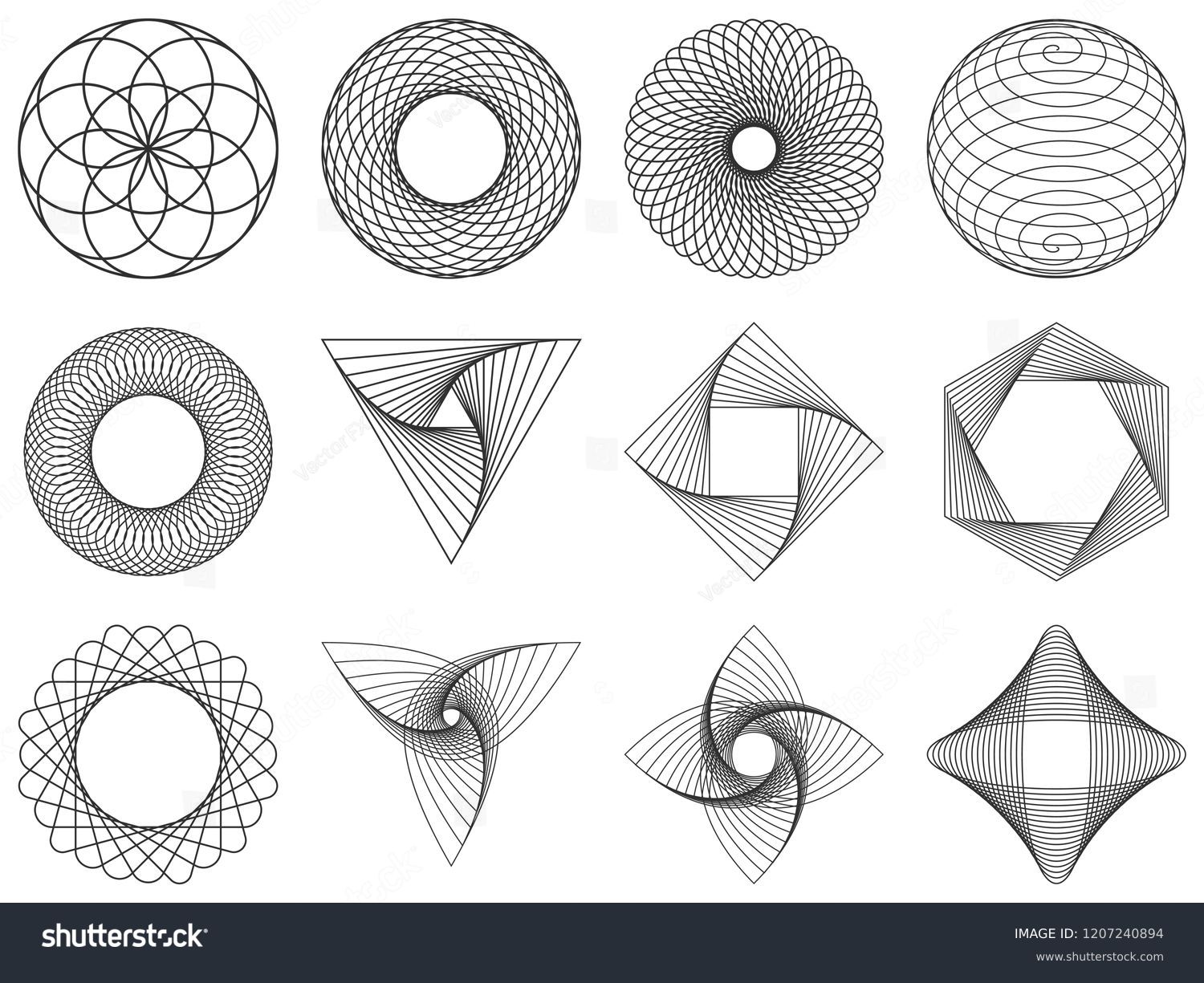Spirograph Images, Stock Photos & Vectors | Shutterstock