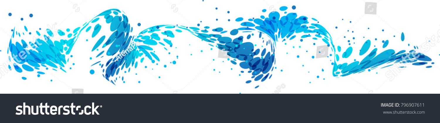 Splash Abstract Wave Design Isolated On: เวกเตอร์สต็อก (ปลอดค่า ...