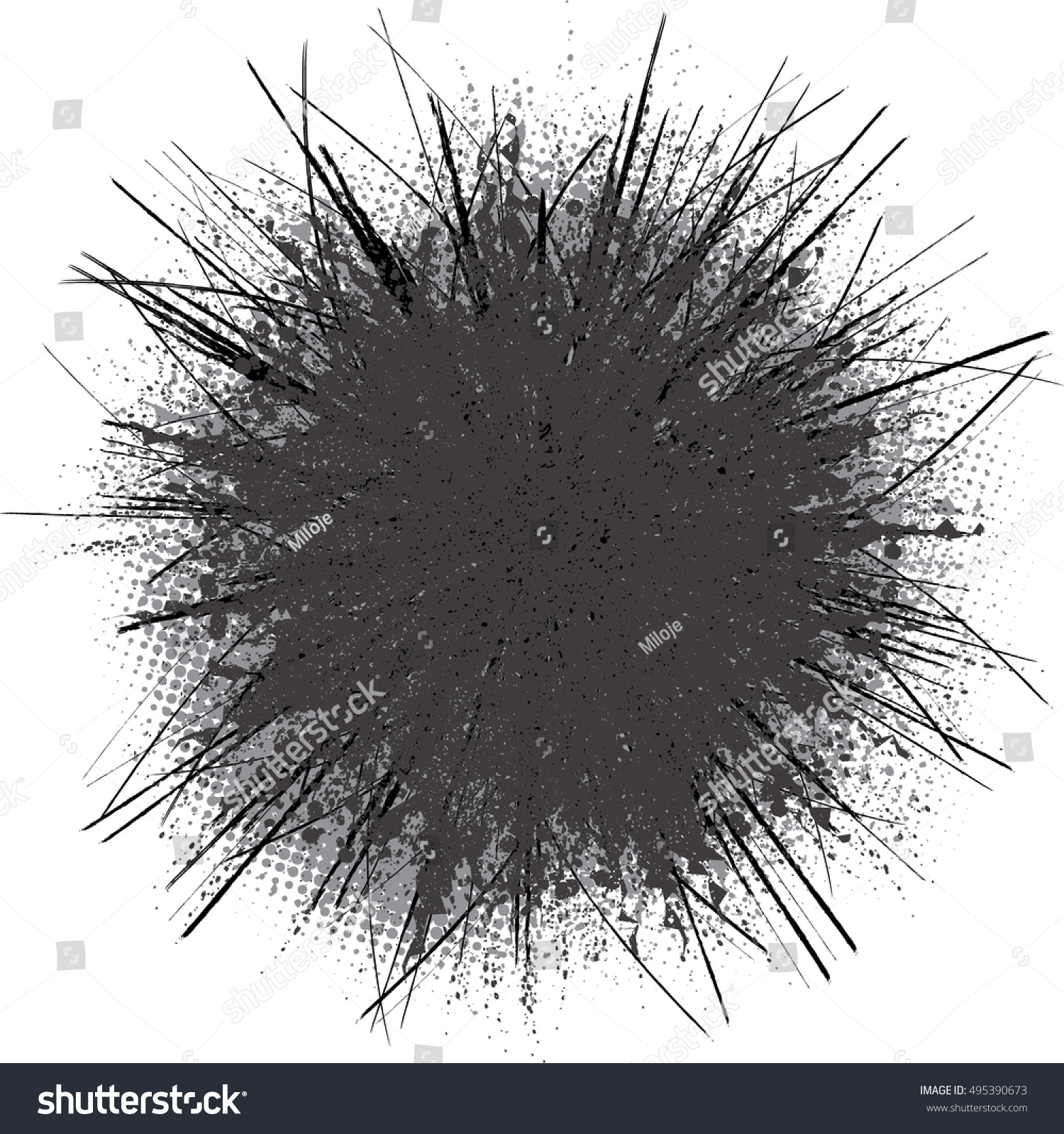Splash Banner Vector Illustration Stock Vector (Royalty Free) 495390673 ...