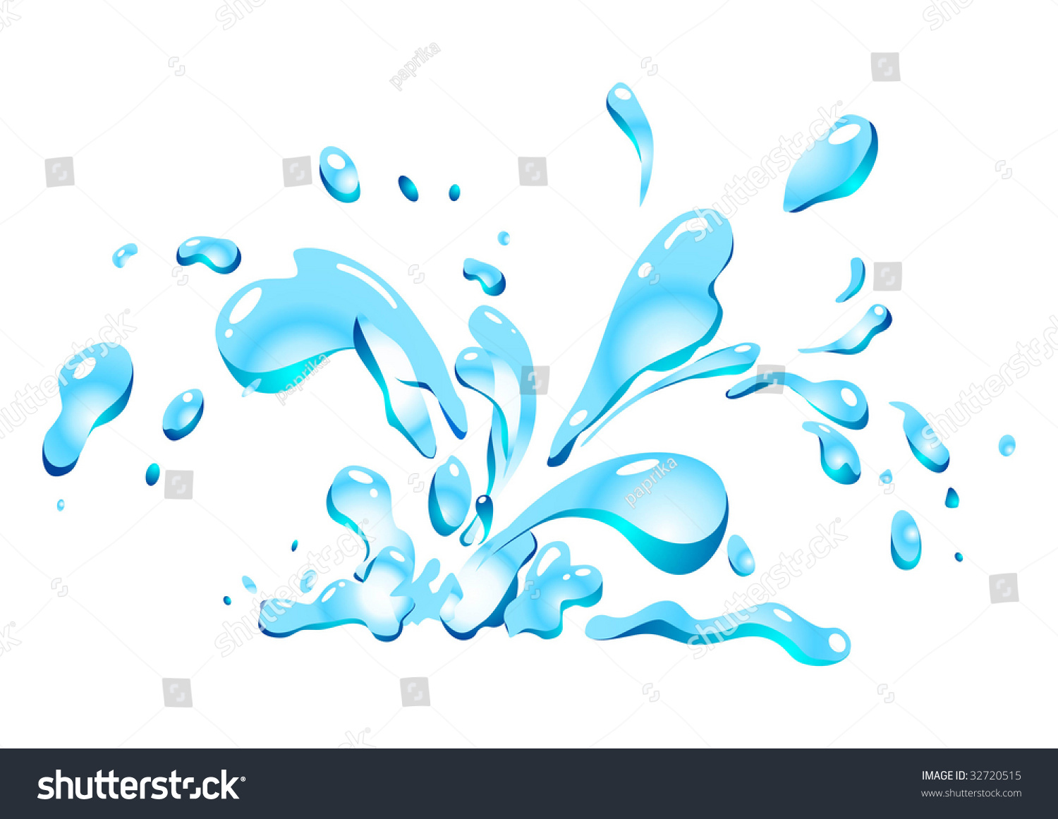 Splash Water Stock Vector (Royalty Free) 32720515 | Shutterstock