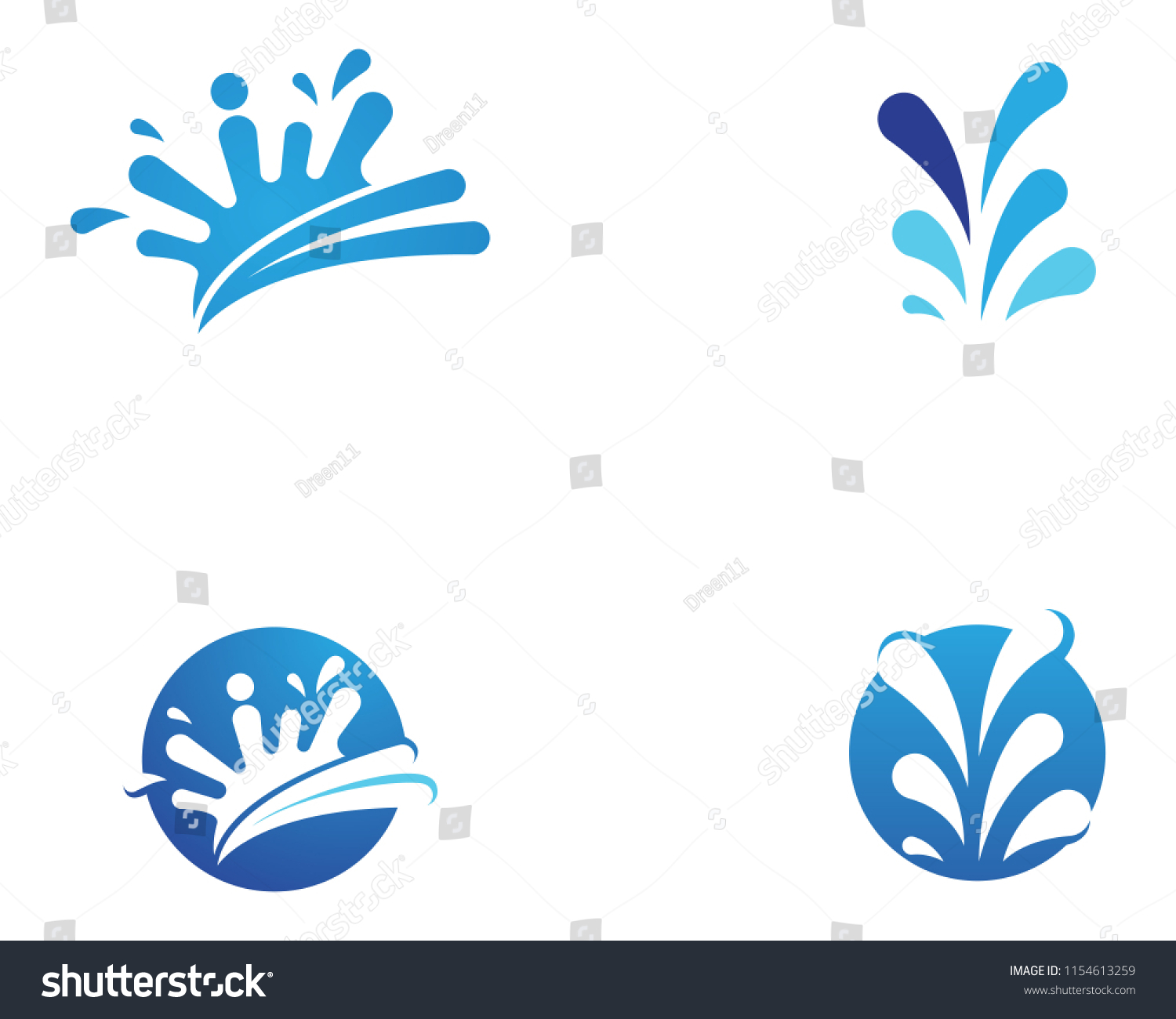 Splash Water Logo Stock Vector (Royalty Free) 1154613259 | Shutterstock