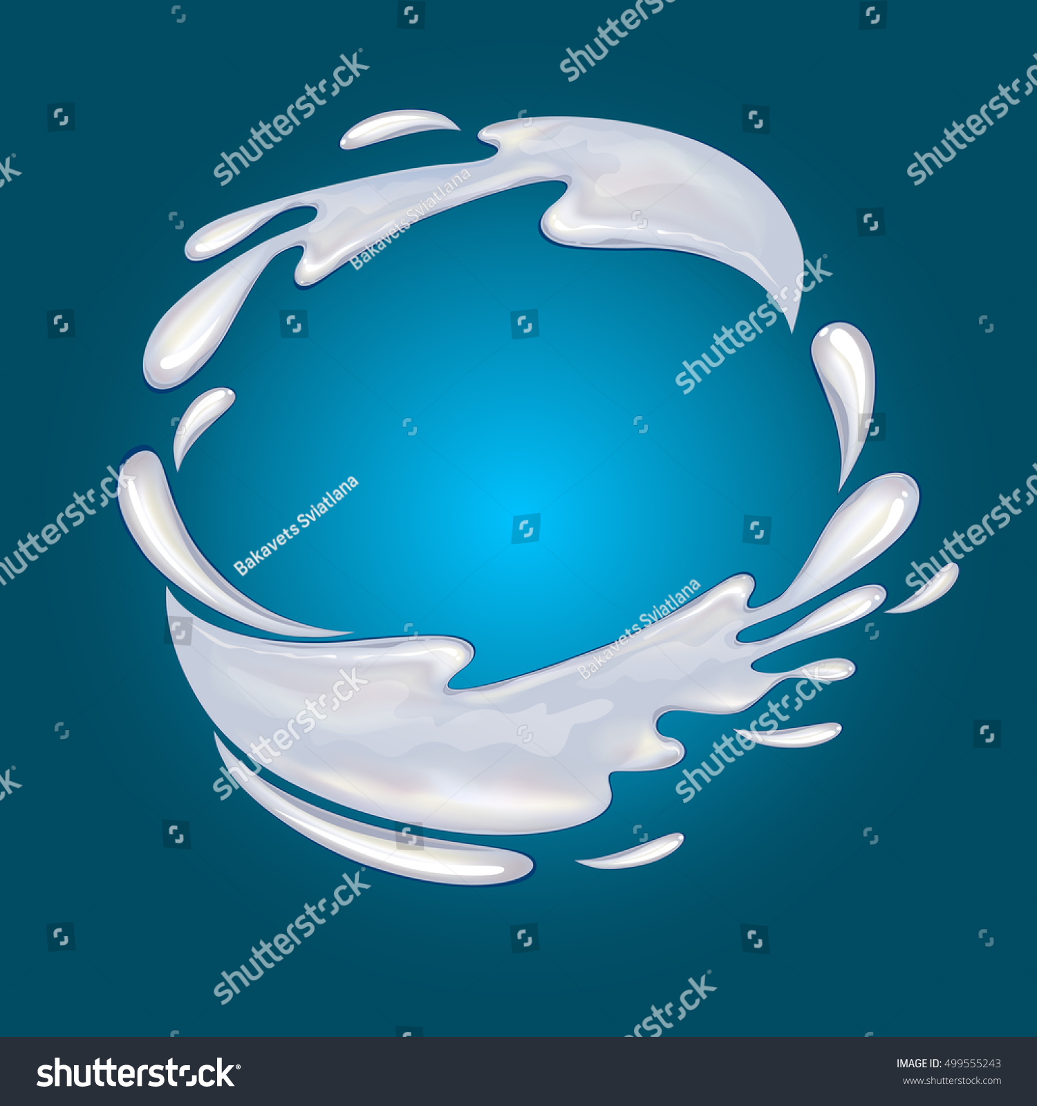 Splashes Milk Frame Vector Illustration Stock Vector (Royalty Free ...