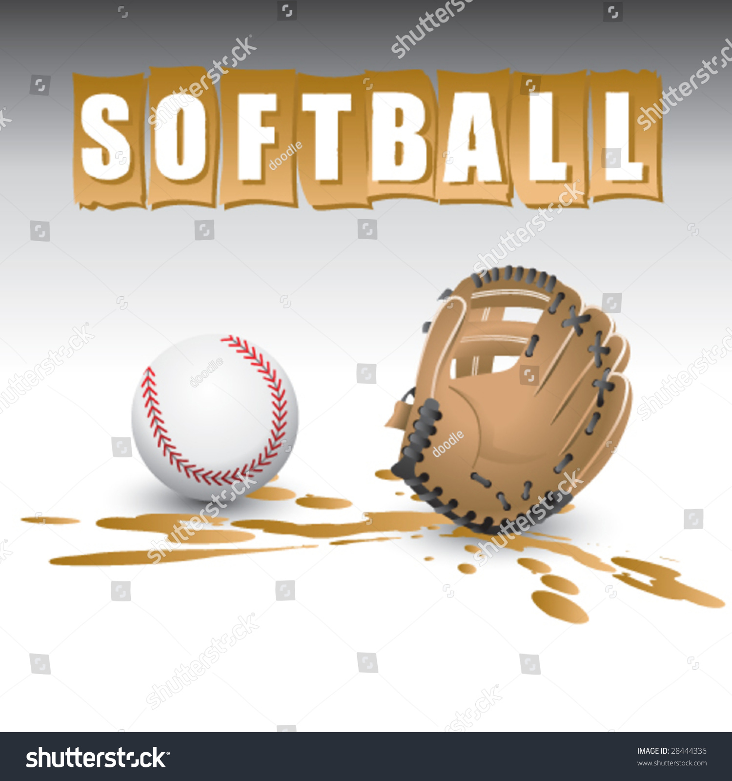 Splat Softball Icon Stock Vector (Royalty Free) 28444336