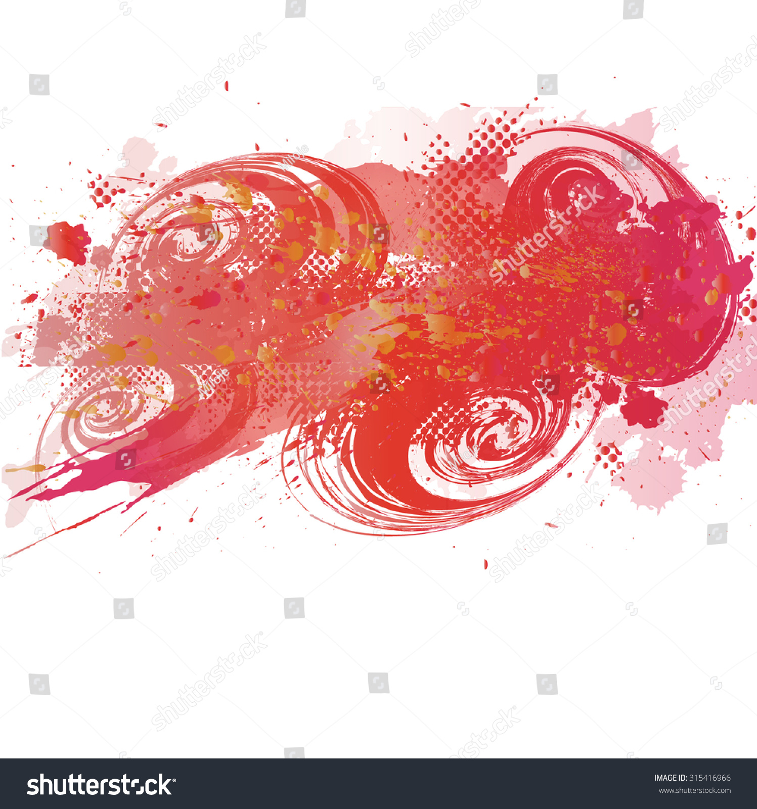 Splatter Bright Paint Texture Stock Vector (Royalty Free) 315416966 ...