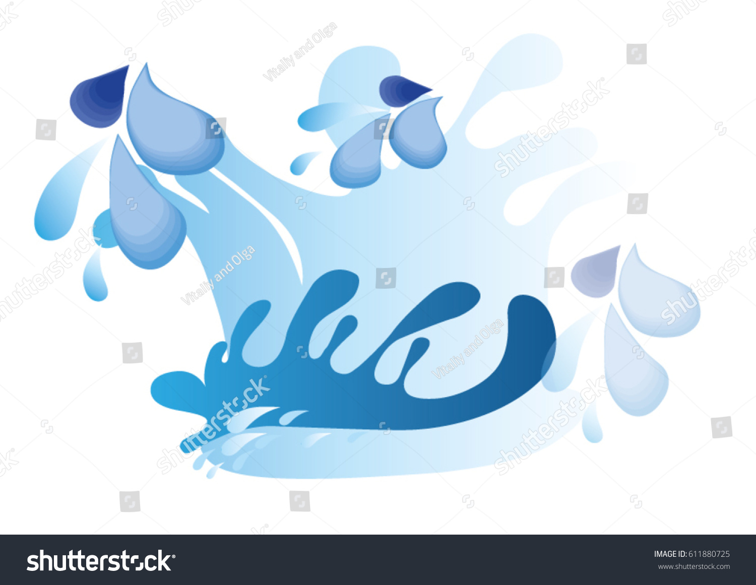 Splatter Fine Rain Vector Symbol Stock Vector (Royalty Free) 611880725 ...
