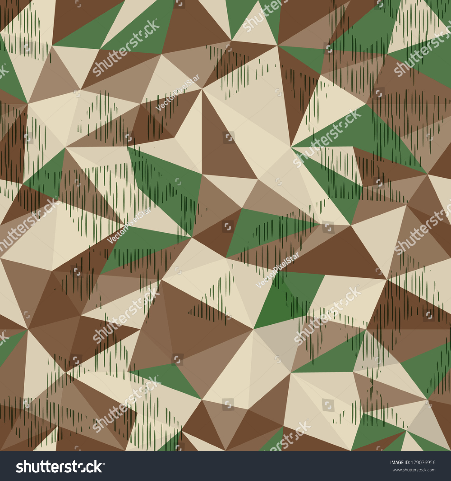Splinter Camo, Geometric Triangle Tile Camouflage Pattern. Vector ...