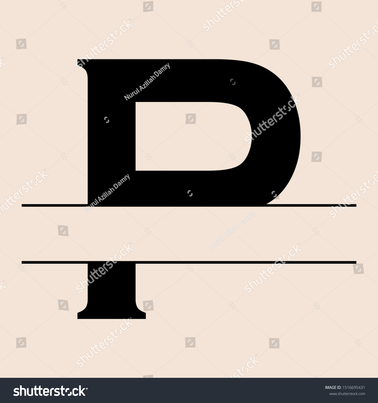 Split Letter Initials Monogram Logo Design Stock Vector (Royalty Free ...