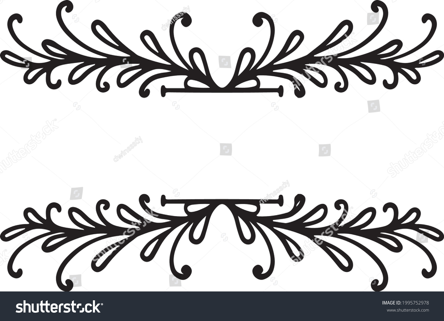 Split Monogram Frame Vector Card Invitation Stock Vector (Royalty Free ...