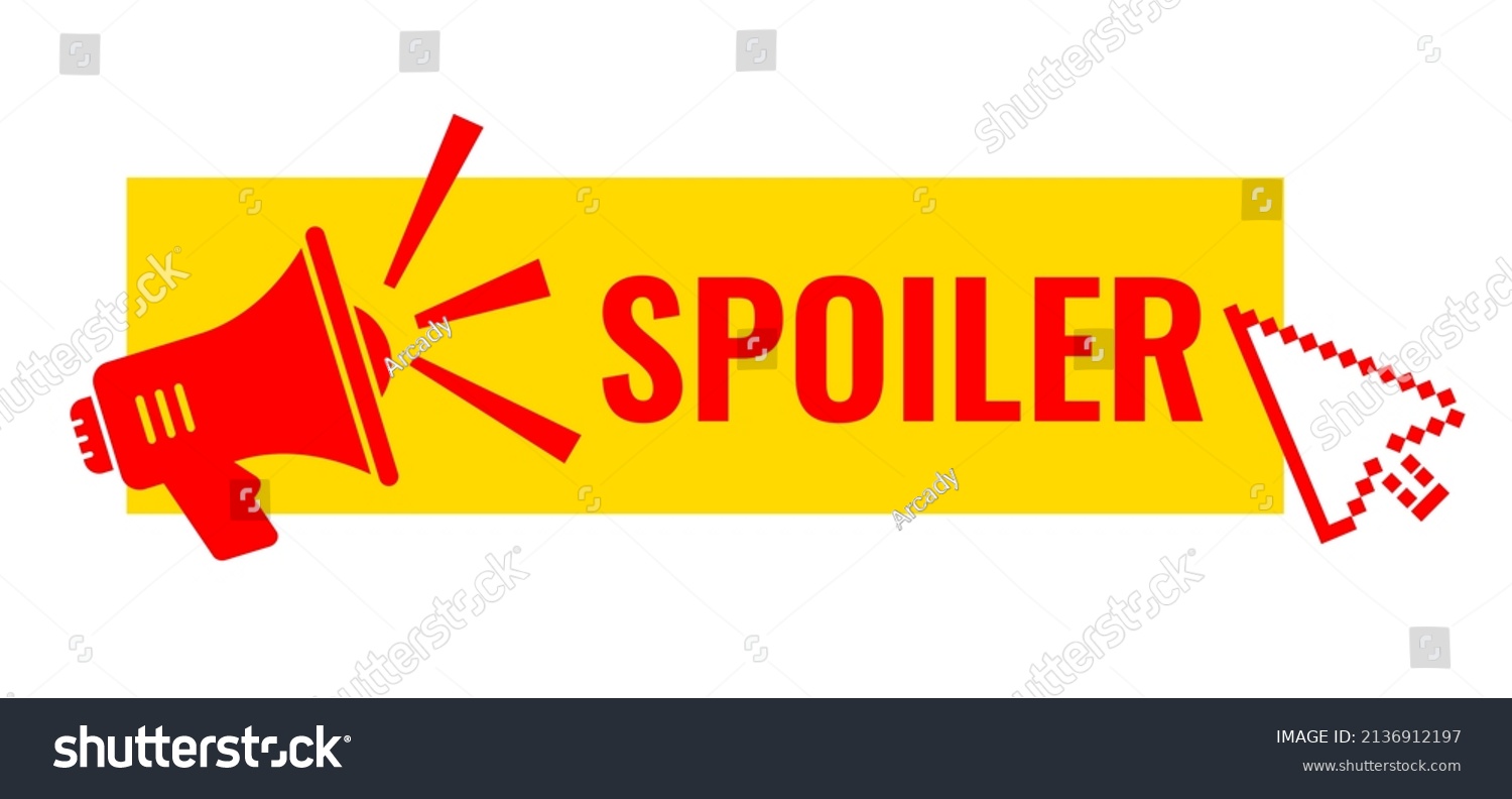 Spoiler Alert Vector Icon On White Stock Vector (Royalty Free ...