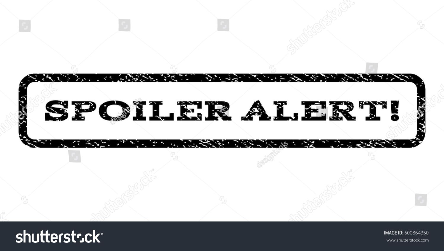 Spoiler Alert Watermark Stamp Text Caption Stock Vector (Royalty Free ...
