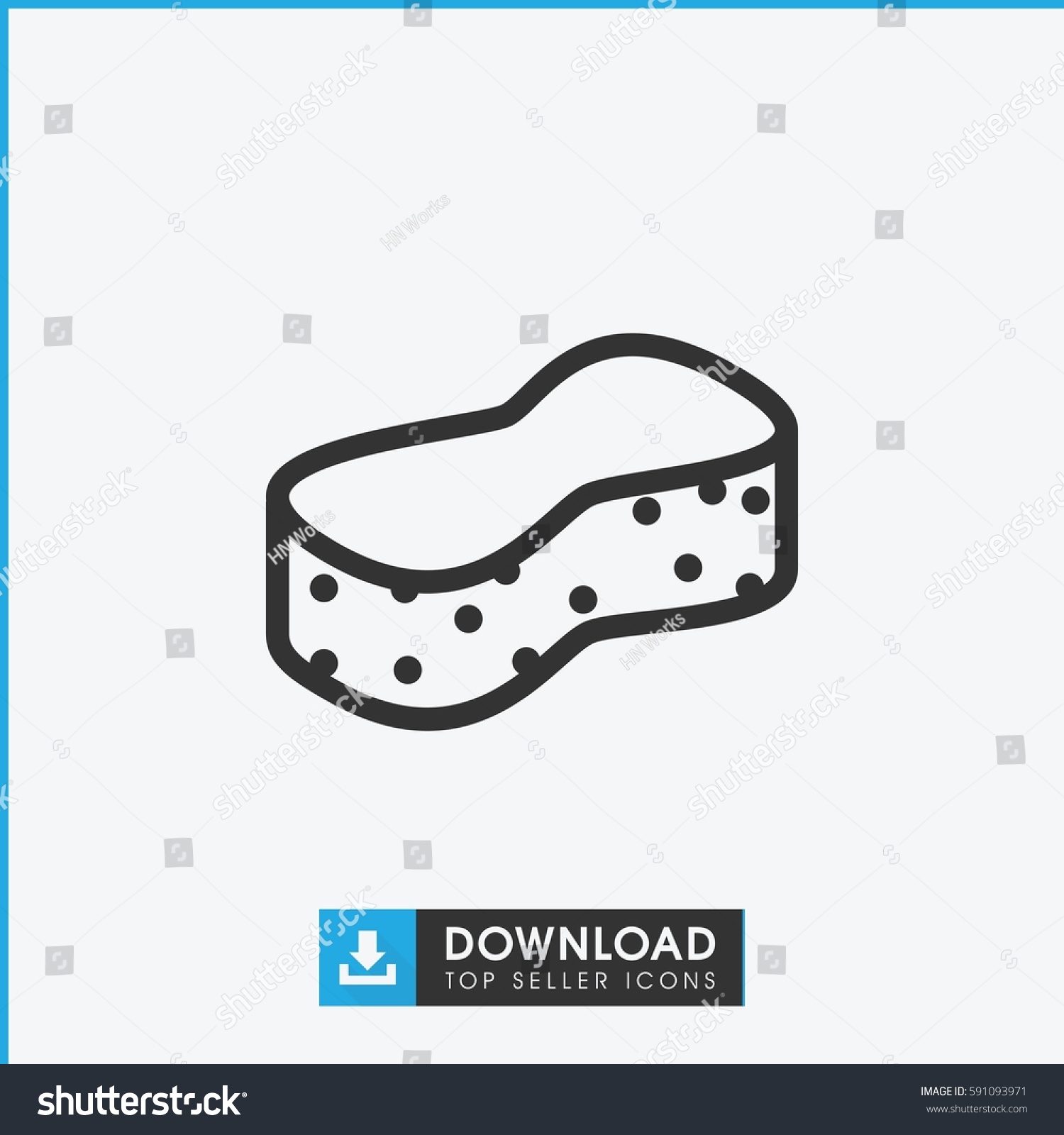 Sponge Icon Simple Outline Sponge Vector Stock Vector (Royalty Free ...