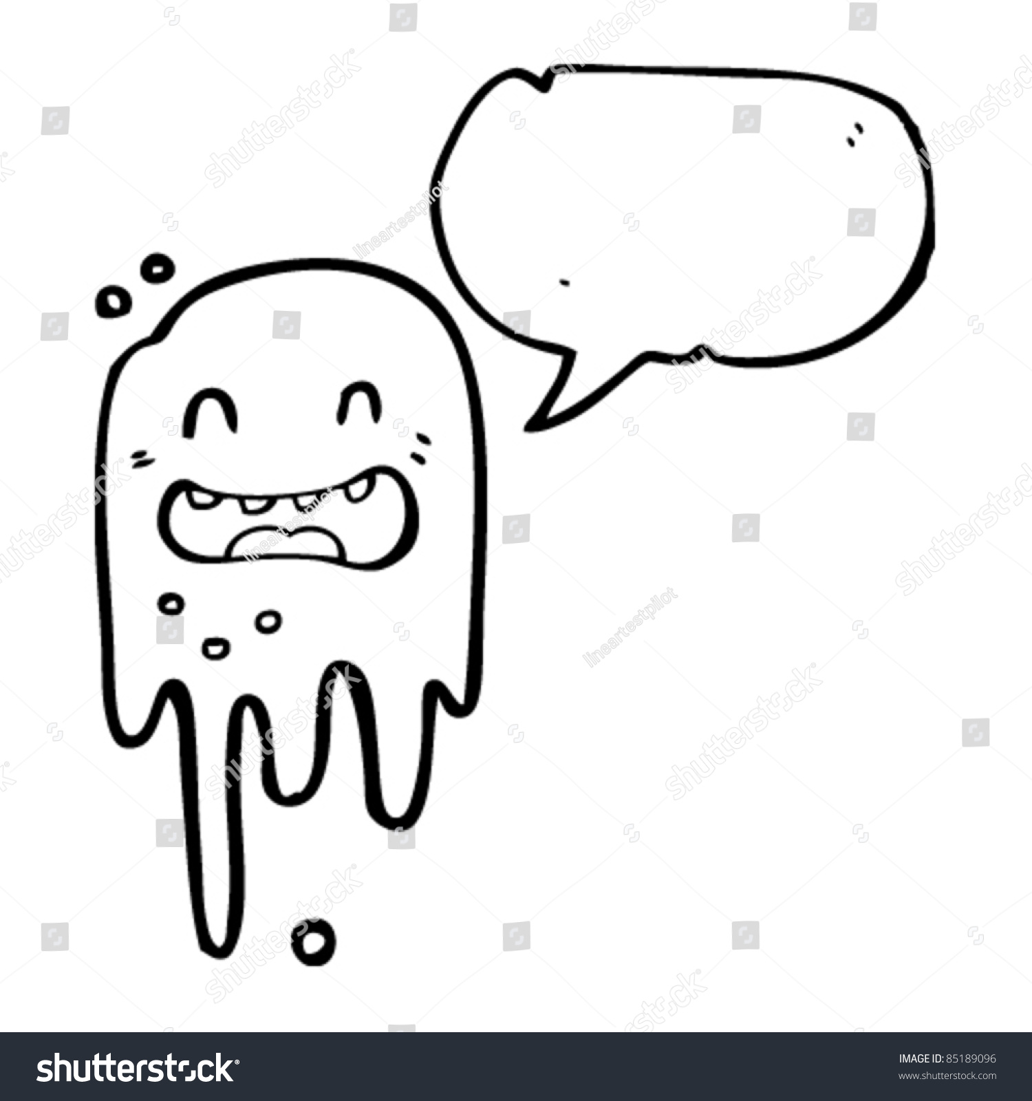 Spooky Cartoon Ghost Laughing Stock Vector (Royalty Free) 85189096 ...