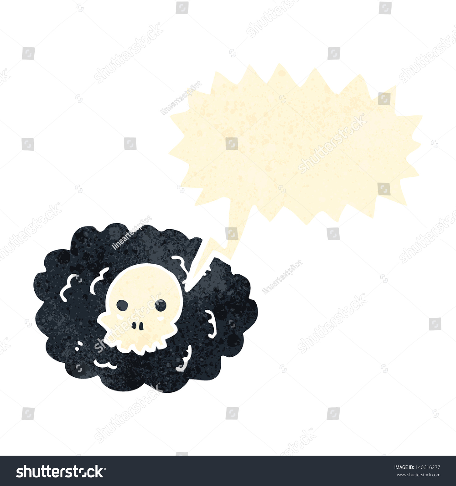Spooky Death Cloud Cartoon Stock Vector (Royalty Free) 140616277 ...