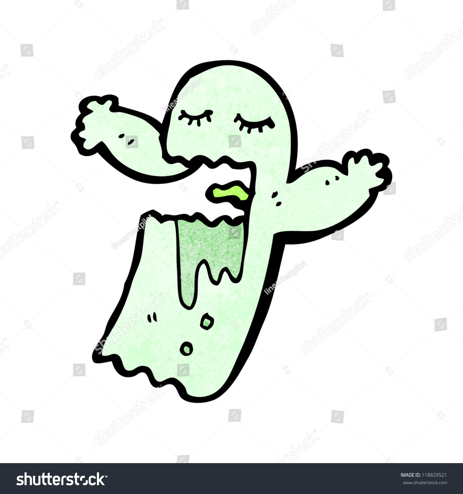 Spooky Ghost Cartoon Stock Vector (Royalty Free) 118829521 | Shutterstock