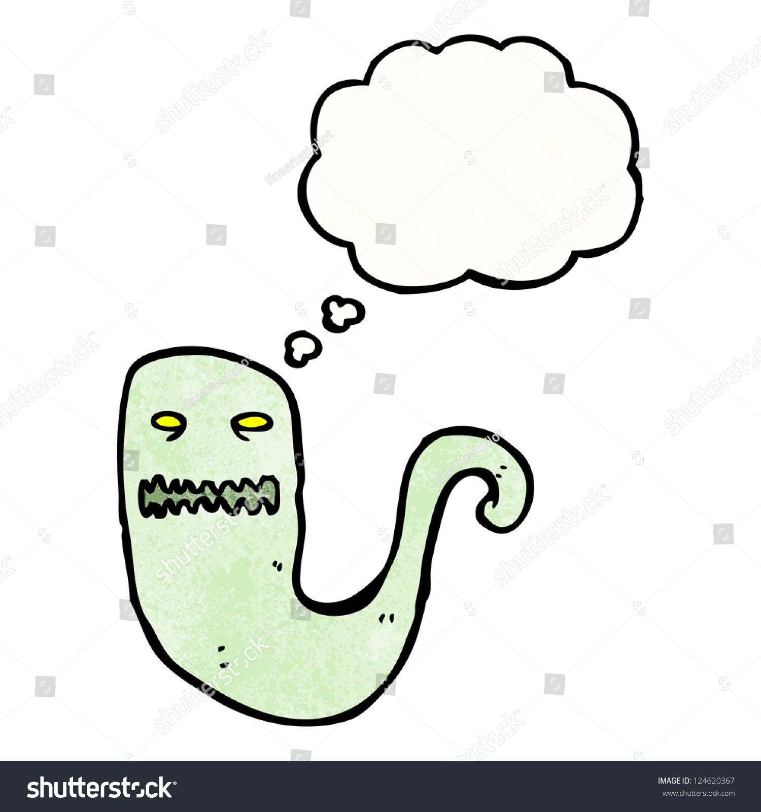 Spooky Green Ghost Cartoon Stock Vector (Royalty Free) 124620367 ...