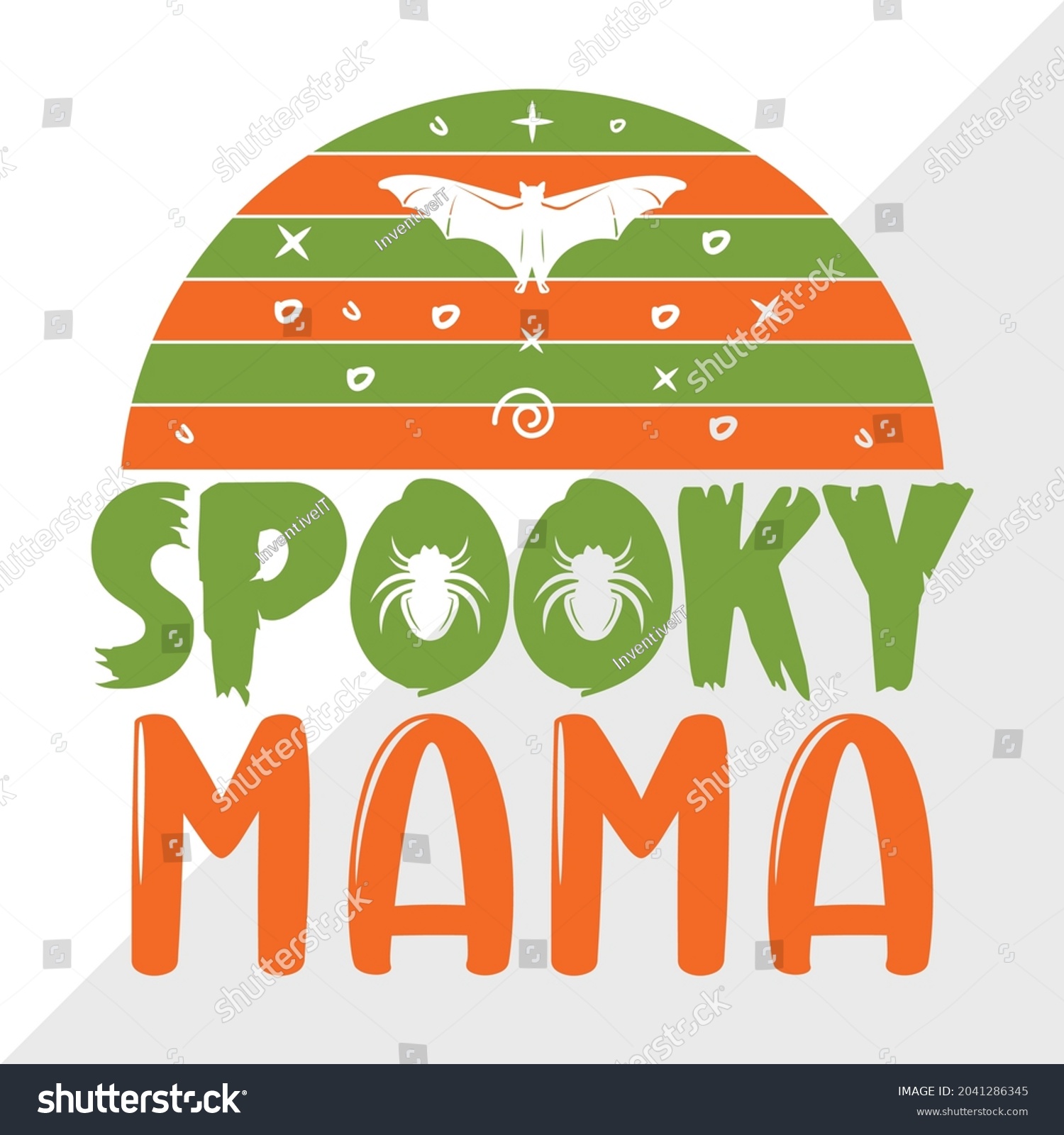 Spooky Mama Printable Vector Illustration Stock Vector (Royalty Free ...