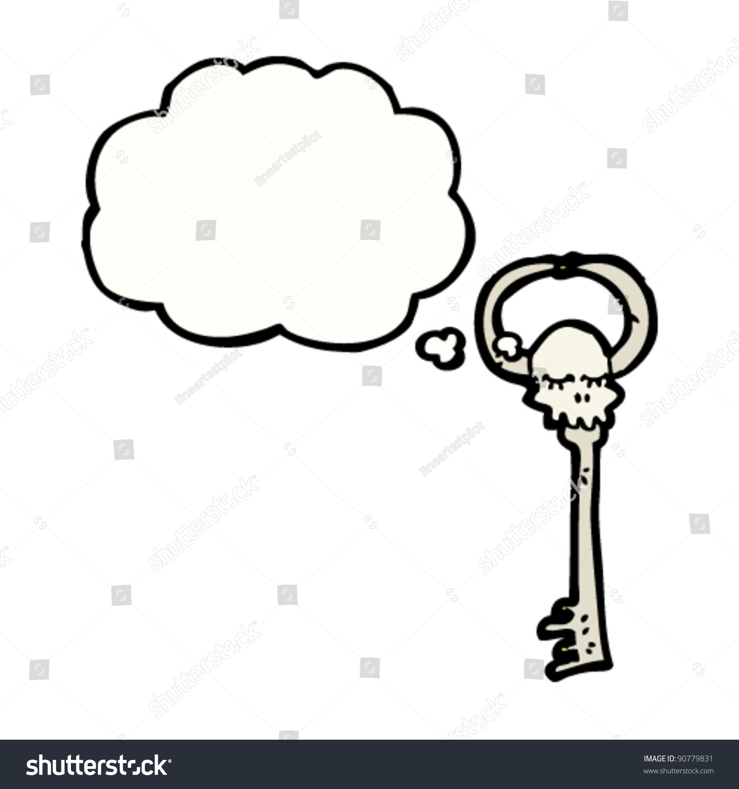 Spooky Skeleton Key Stock Vector (Royalty Free) 90779831 | Shutterstock