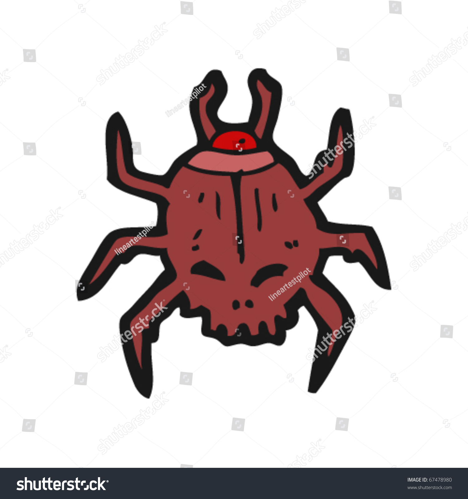 Spooky Skull Beetle Cartoon Stock Vector (Royalty Free) 67478980