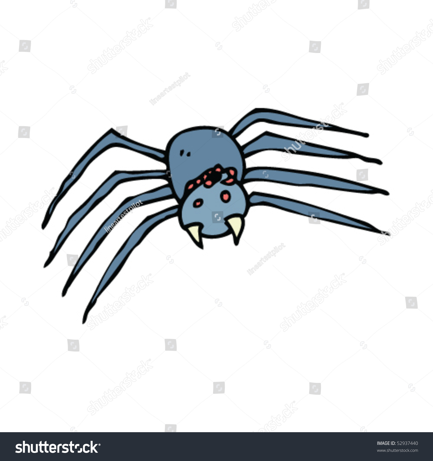 Spooky Spider Cartoon Stock Vector (Royalty Free) 52937440