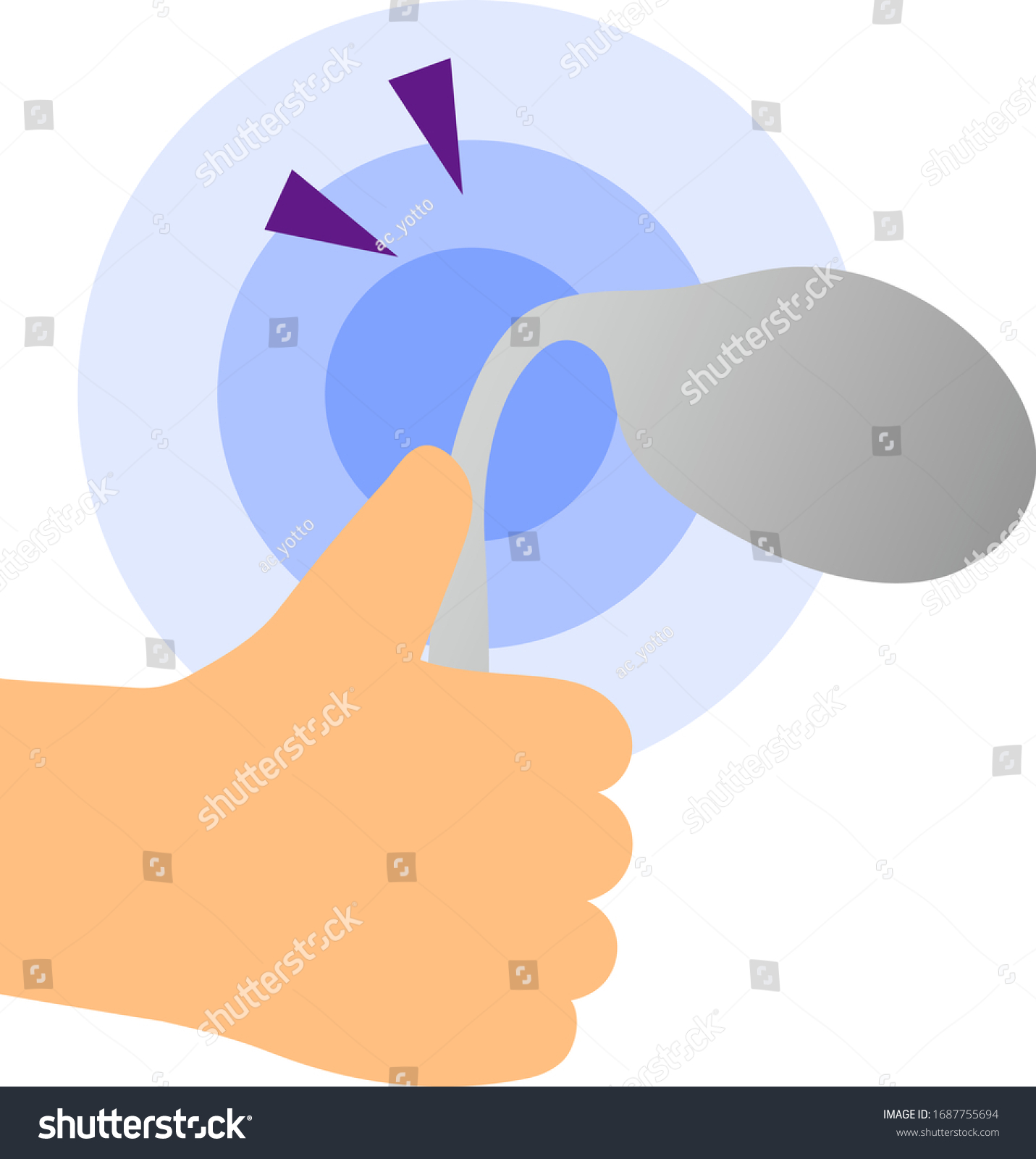 Spoon Bending Isolated Vector Illustration Stock Vector (Royalty Free ...