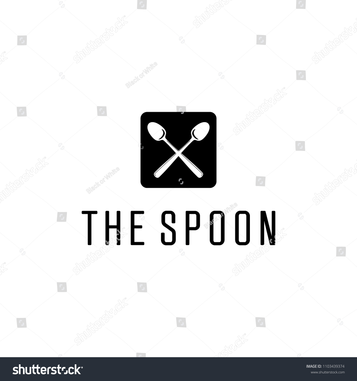 Spoon Logo Design Stock Vector (Royalty Free) 1103439374 | Shutterstock