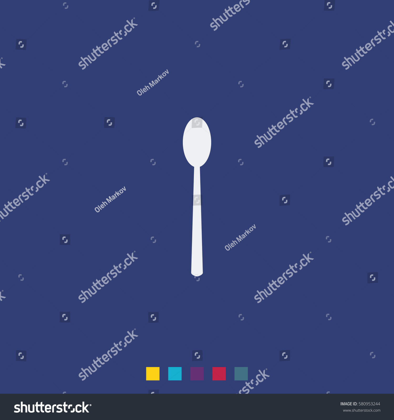 Spoon Symbol Sign: vector de stock (libre de regalías) 580953244 ...
