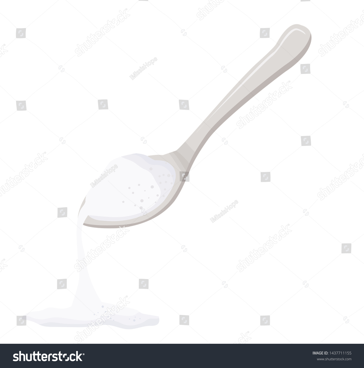 Spoon Salt Vector Illustration Stock Vector (Royalty Free) 1437711155 ...