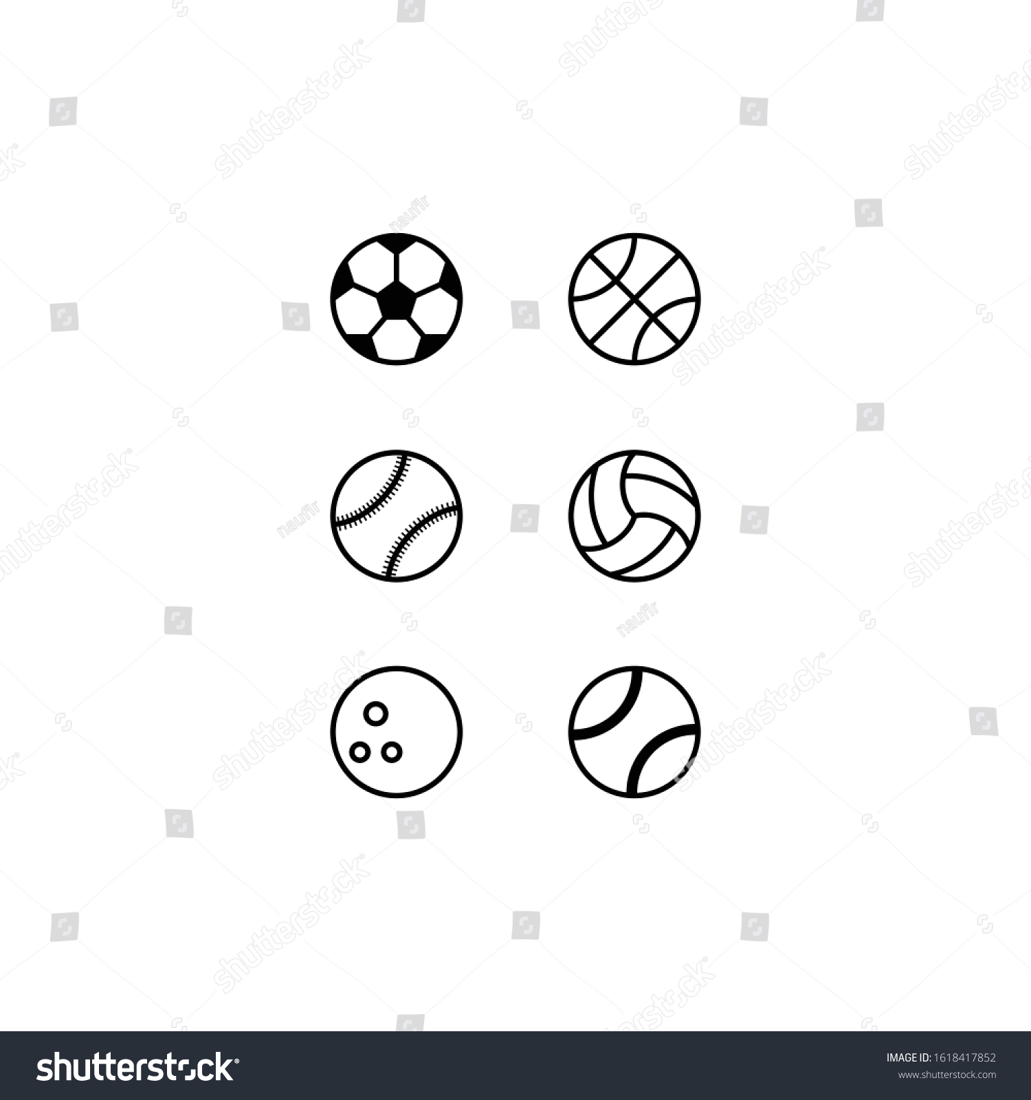 Sport Balls Logo Icon Vector Stock Vector (Royalty Free) 1618417852