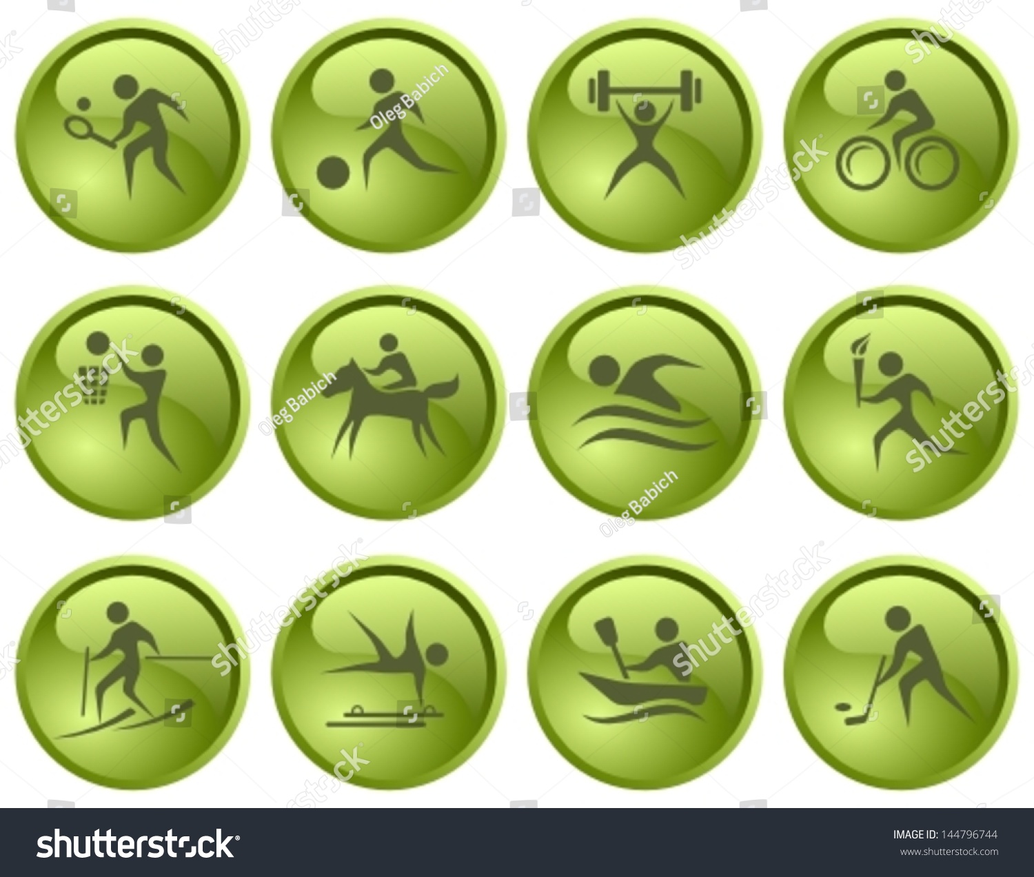 Sport Button Set Stock Vector (Royalty Free) 144796744 | Shutterstock