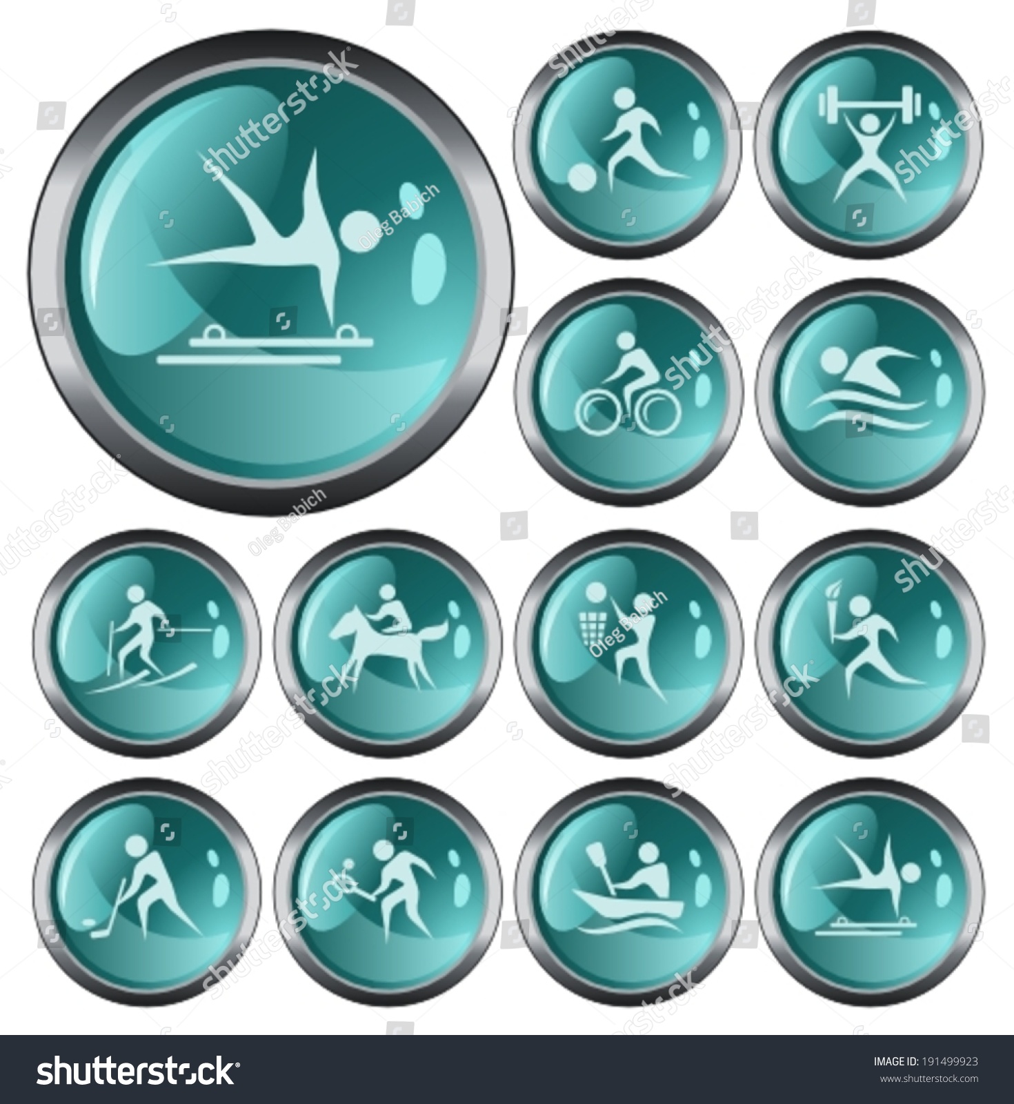 Sport Button Set Stock Vector (Royalty Free) 191499923